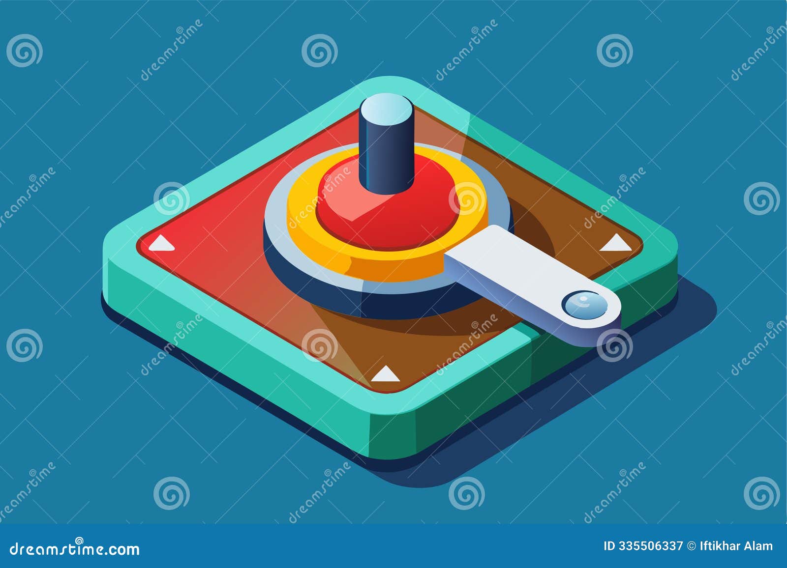 A Semi-flat Illustration Showcasing a Customizable Toggle Switch Design ...