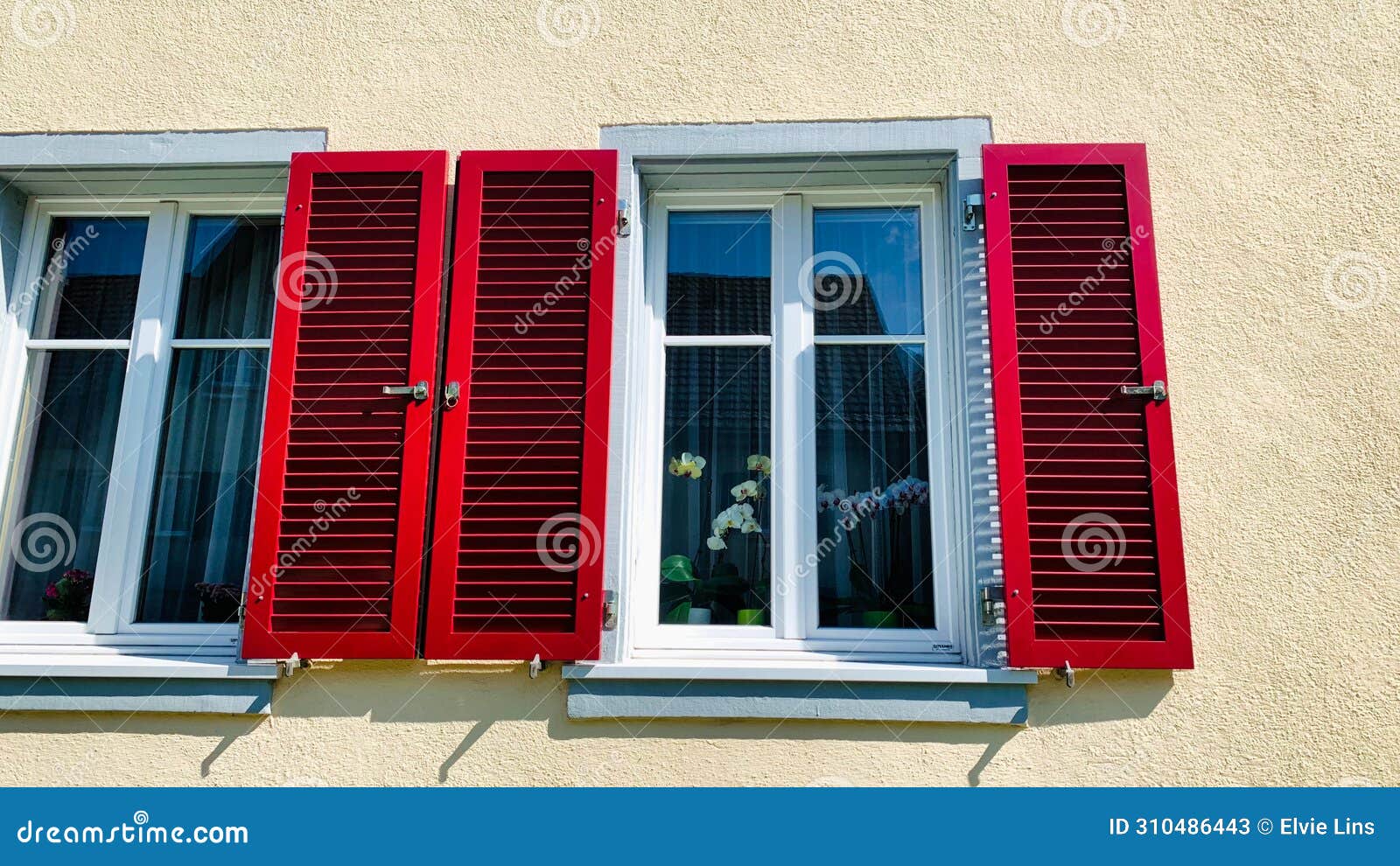 A Semi Modern House Windows in Austria Stock Image - Image of rustic ...