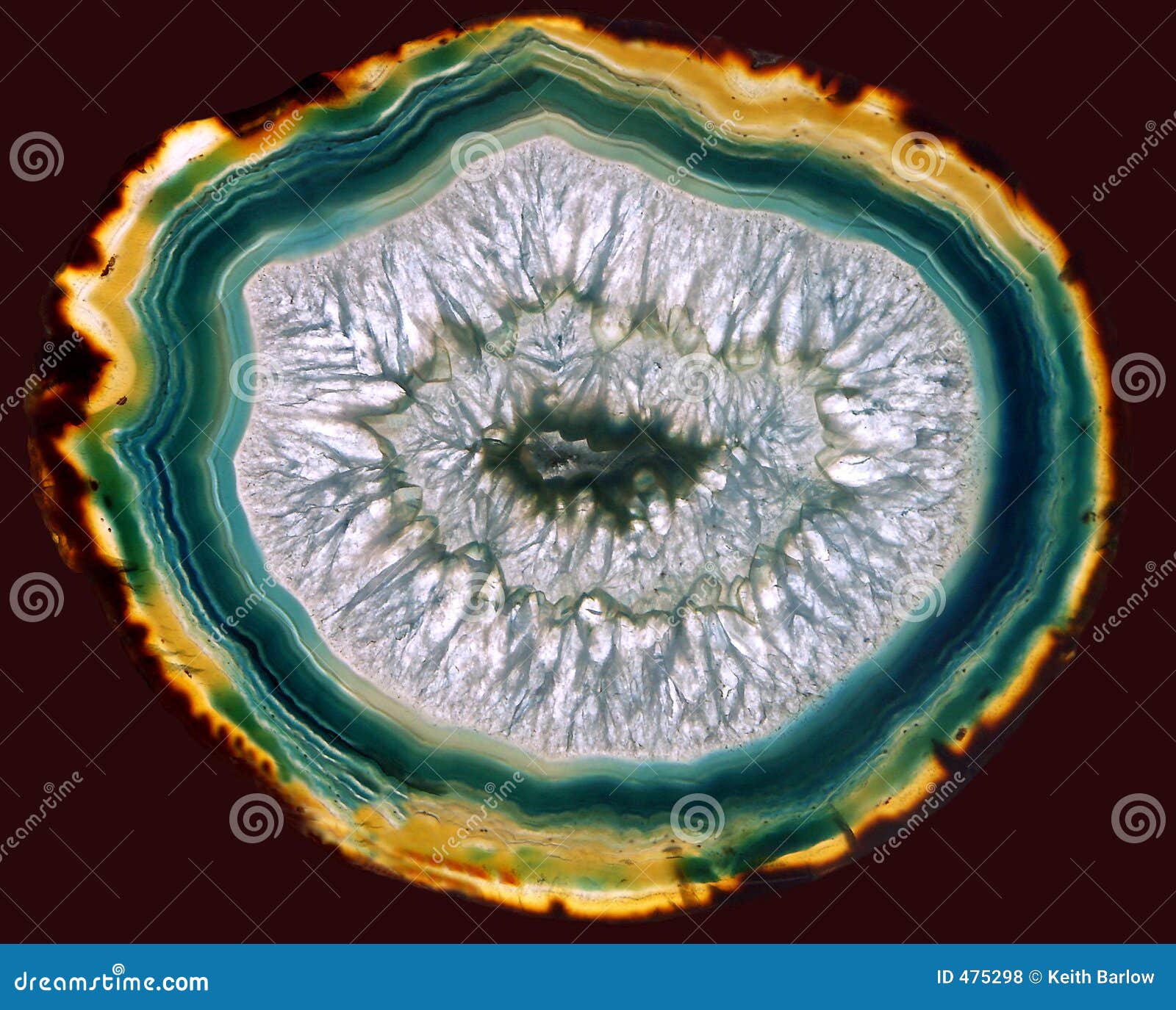 Semi-precious Stone Cross-section Stock Photo - Image of green ...