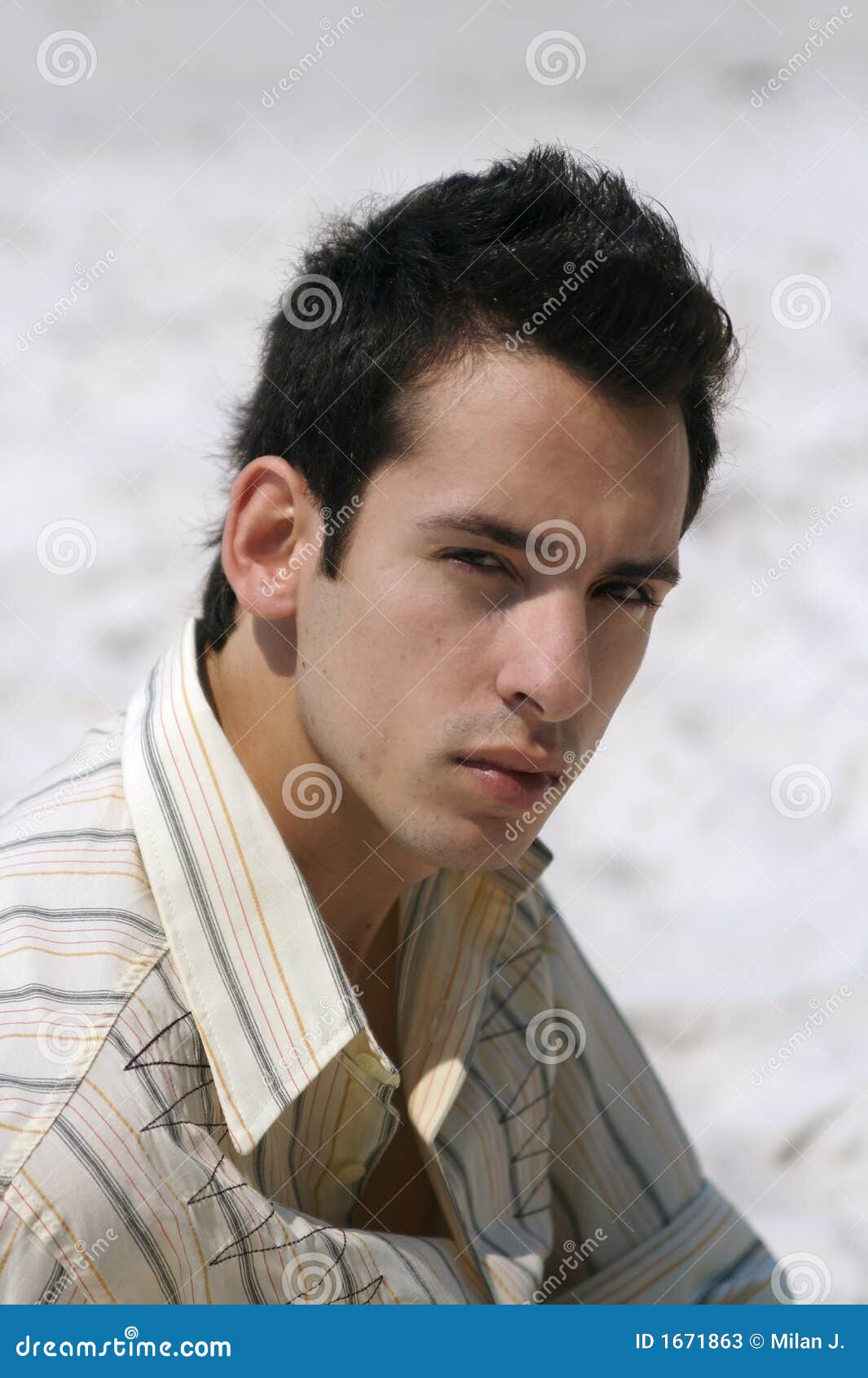 Semi Profile stock image. Image of beach, sand, latino - 1671863