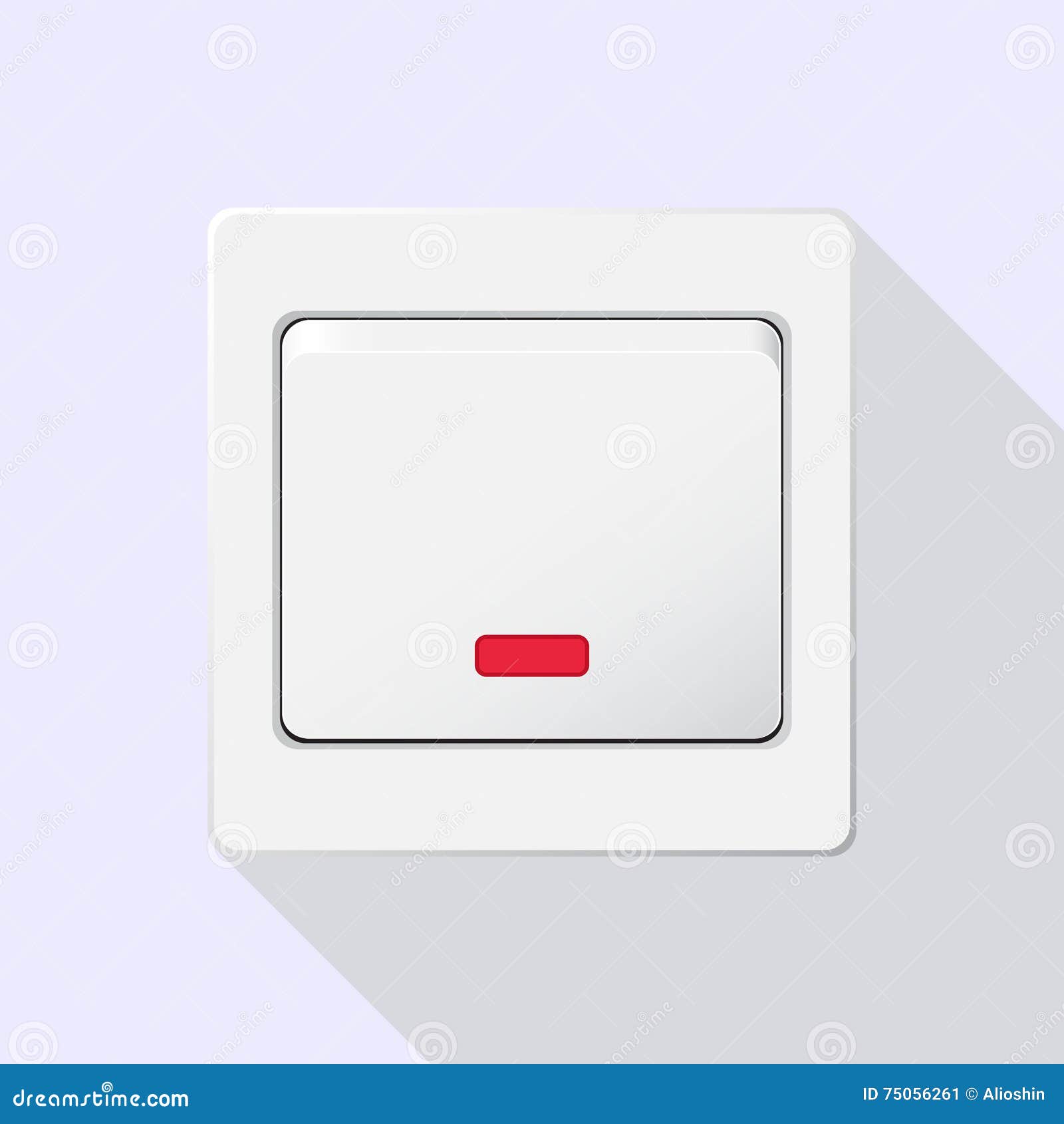 Semi Realistic Switch White. Icon. Vector Image Stock Vector ...