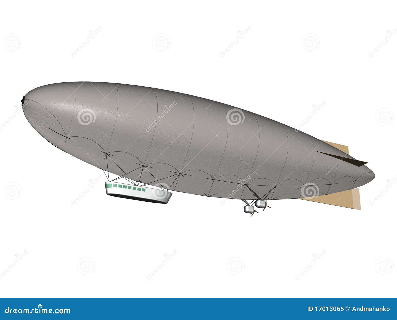 Semi-rigid Airship. Exterior. Stock Illustration - Illustration of ...