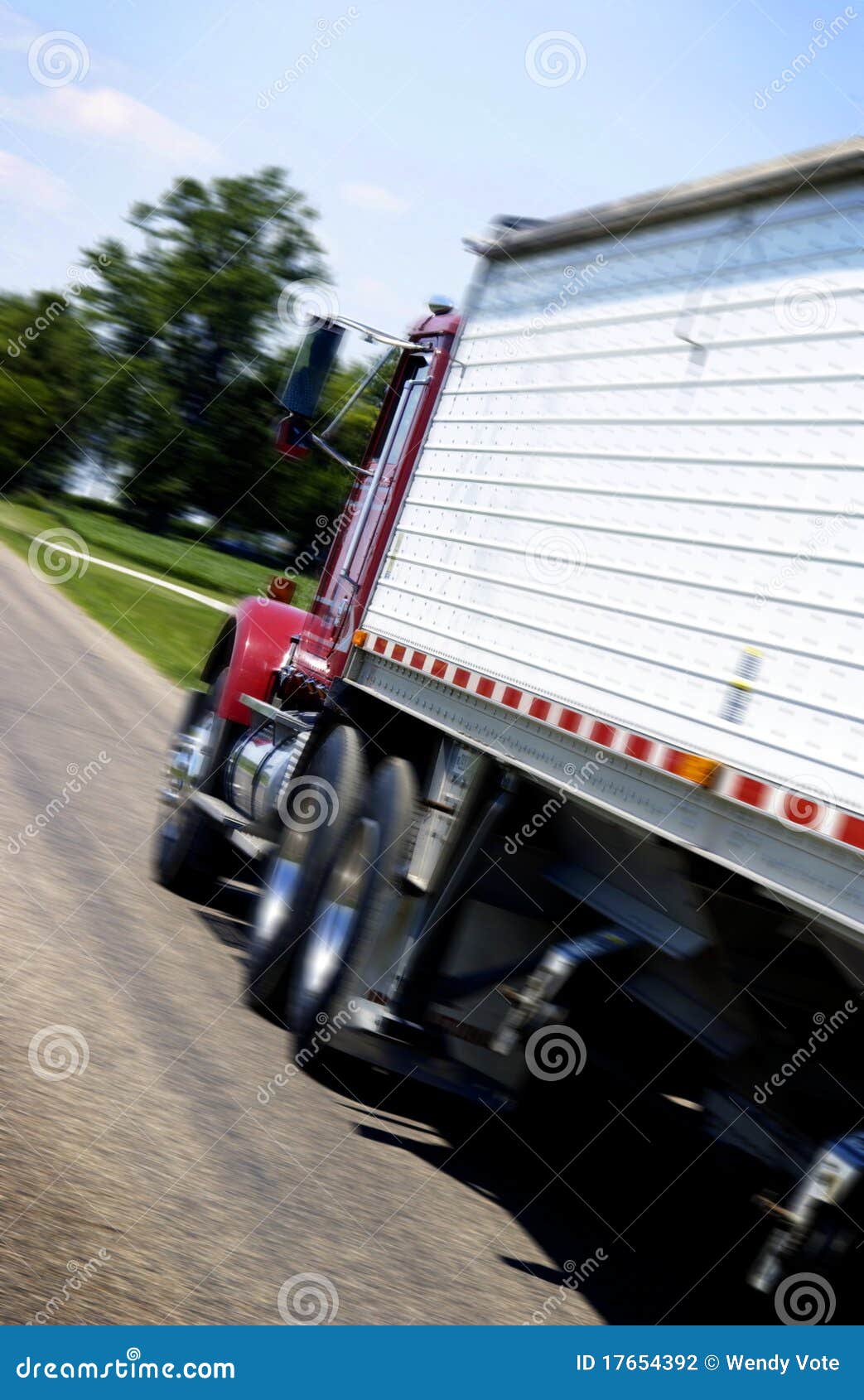Semi on road stock photo. Image of transportation, hauling - 17654392