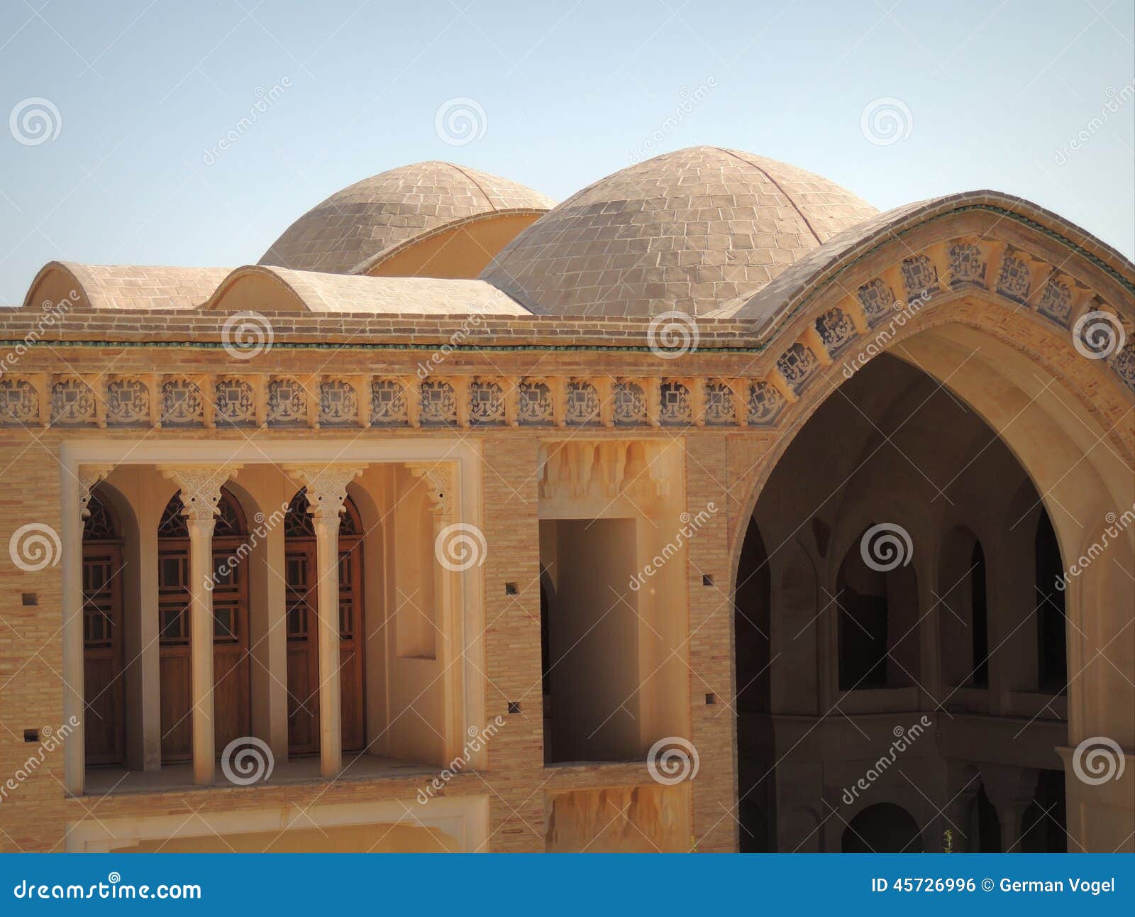 Semi Spherical Roof, Arches and Pillared Terraces of Iran Palace Stock ...