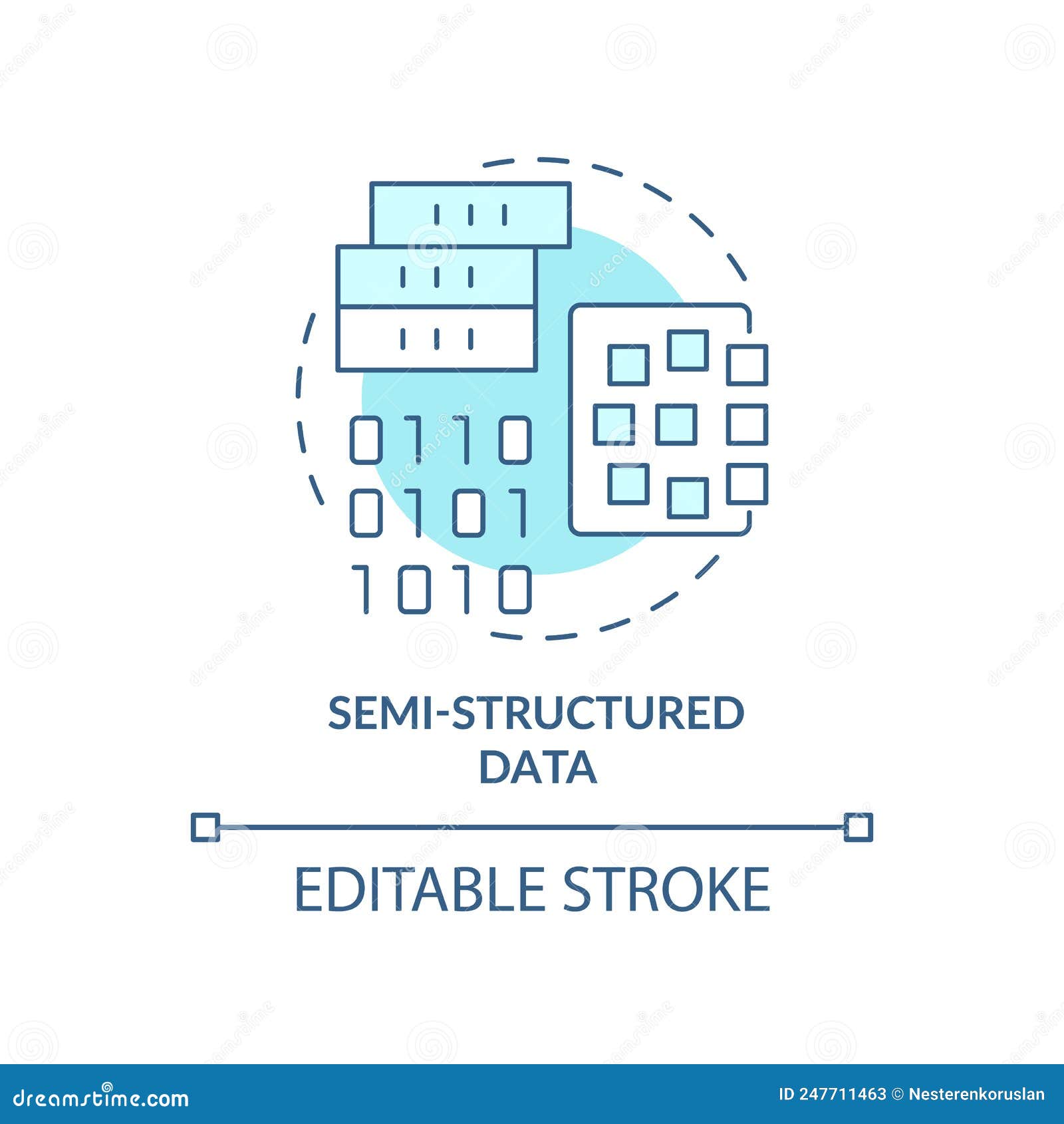 Semi-structured Data Turquoise Concept Icon Stock Vector - Illustration ... Semi-structured Data Turquoise Concept Icon Stock Vector - Illustration ...