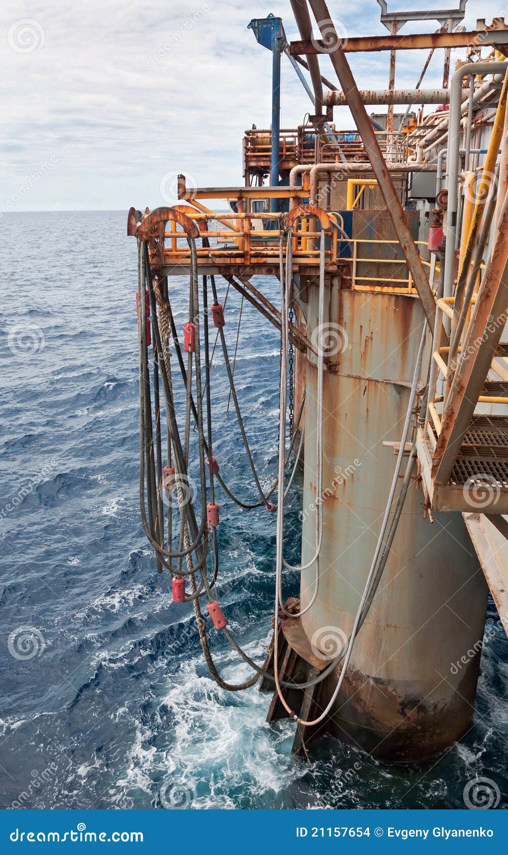 Semi-Submersible Drilling Rig Stock Photo - Image of design, metal ...