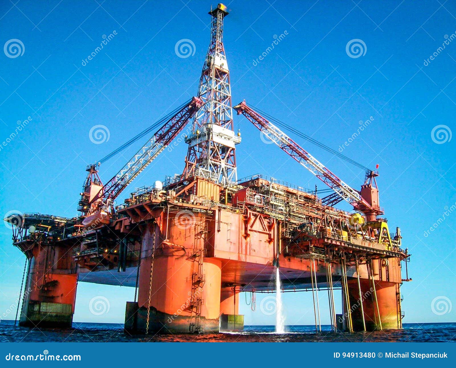 Semi-Submersible Platform stock photo. Image of submersible - 94913480