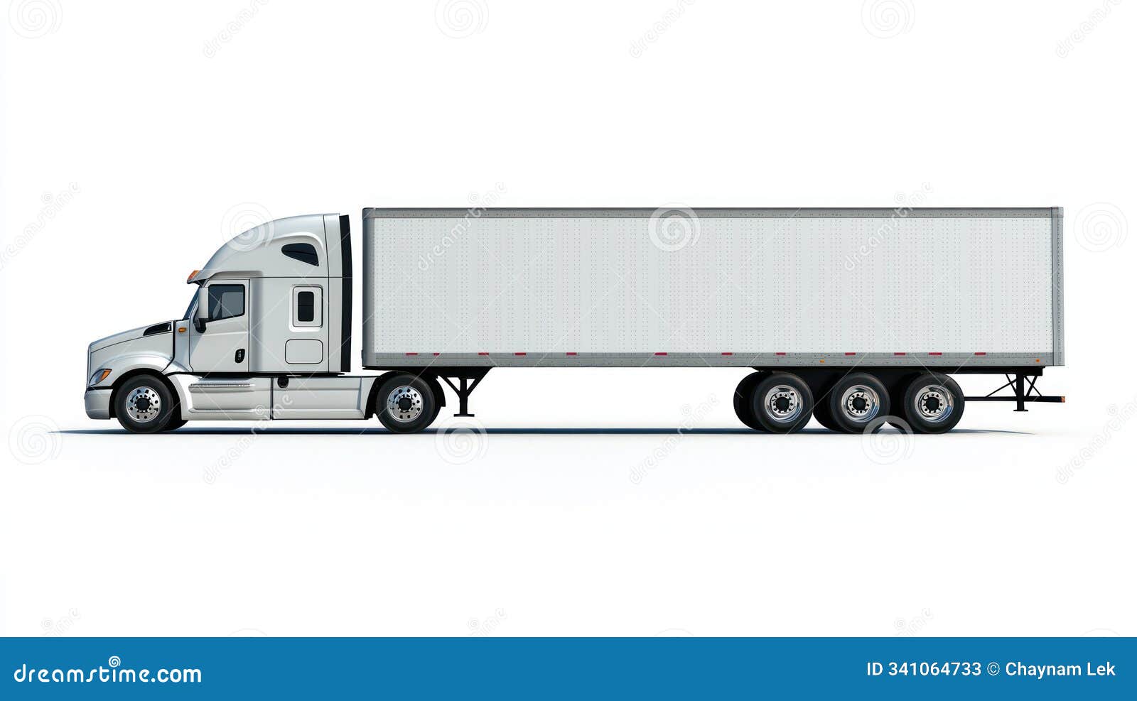 Semi Tractor Trailer Truck As Heavy-duty Towing Engine Side View Vector ...