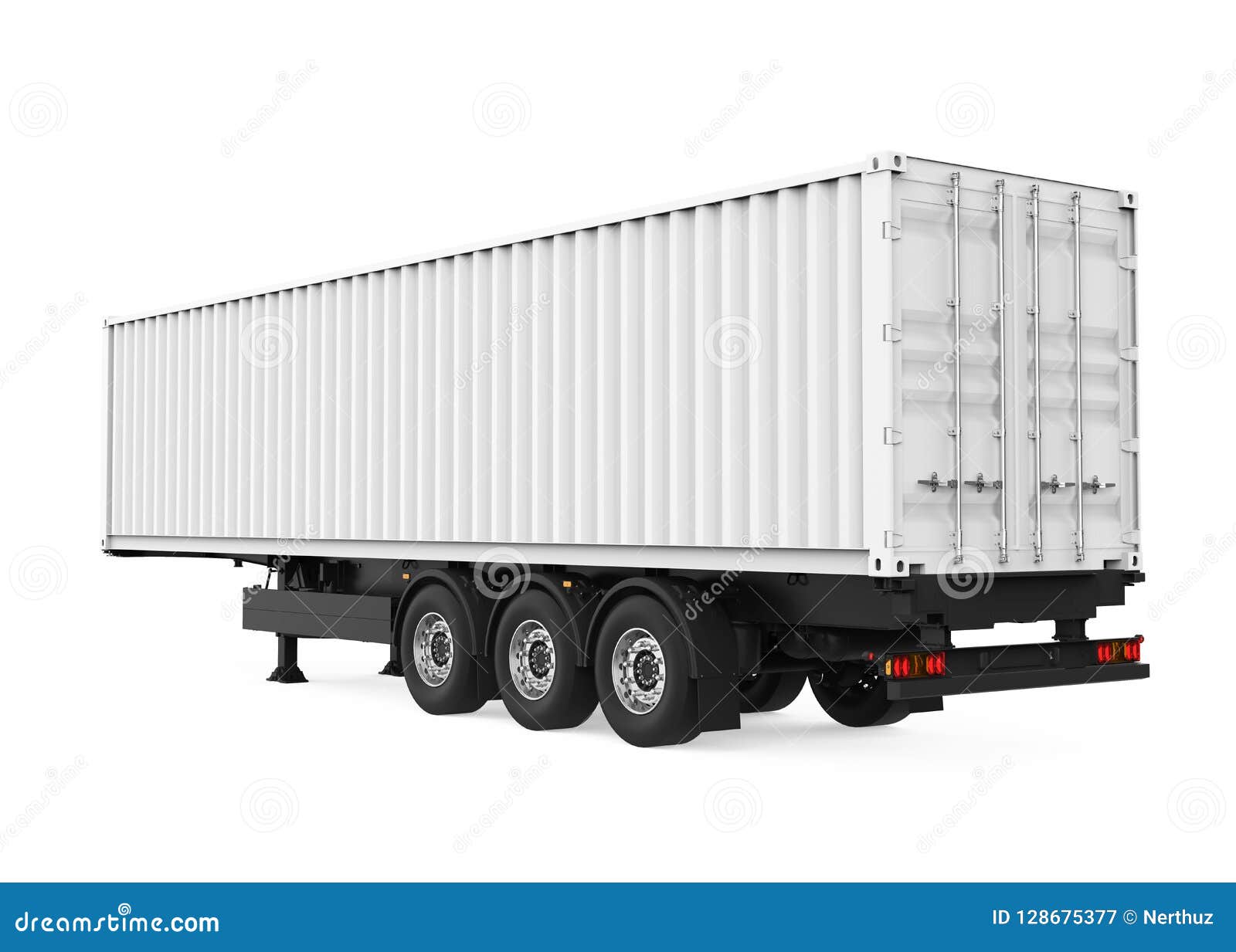 Trailer Container For The Transport Of Radioactive Waste. Radioactive ...
