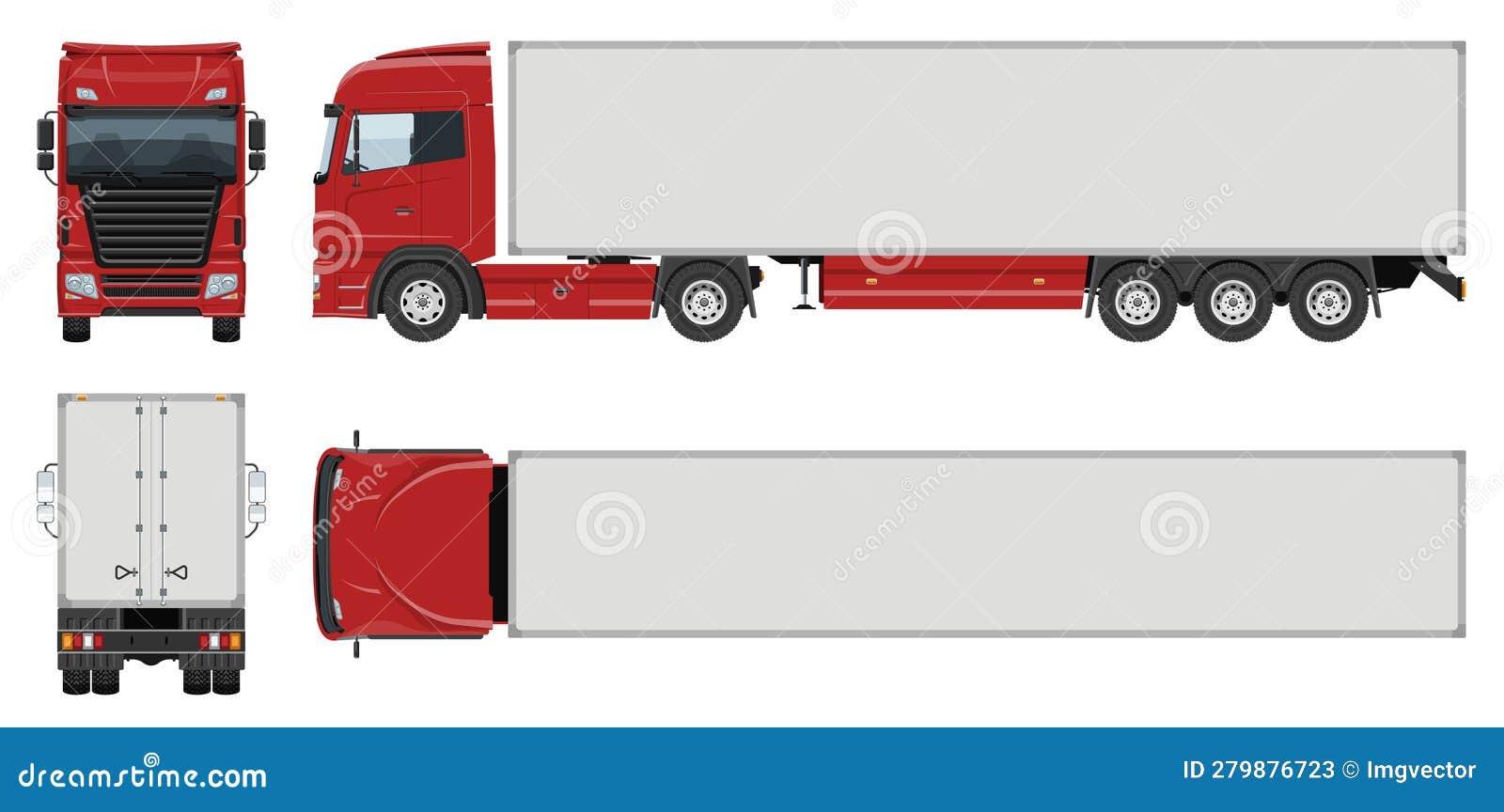 Semi Vrachtwagen Voorkant Vector Truck Front Stock Illustrations