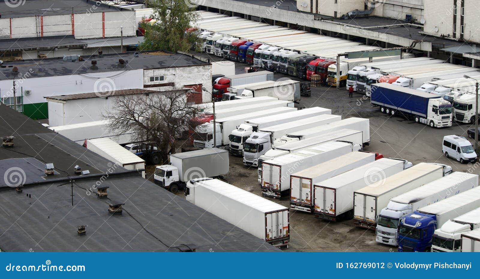 Semi-trailers and Semi-trailers in the Warehouse Terminal during ...