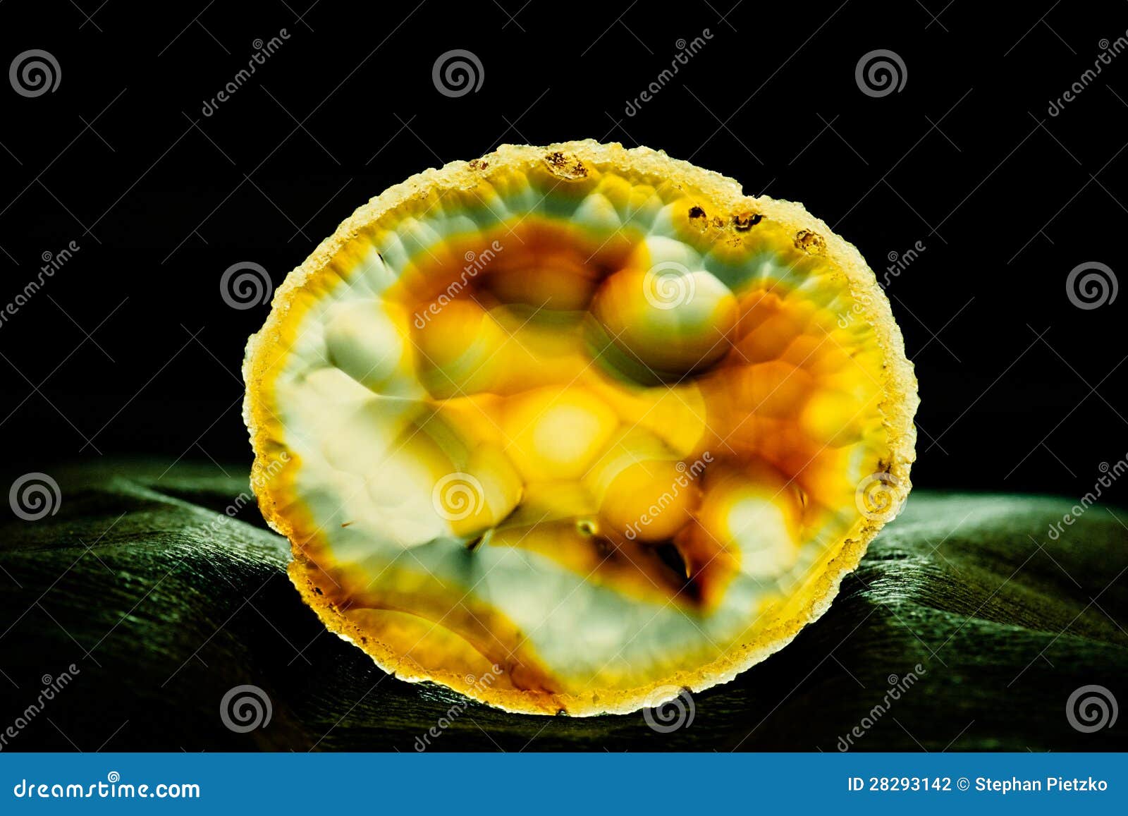 Semi-translucent Slice of Agate Quartz Silica Gem Stock Photo - Image ...