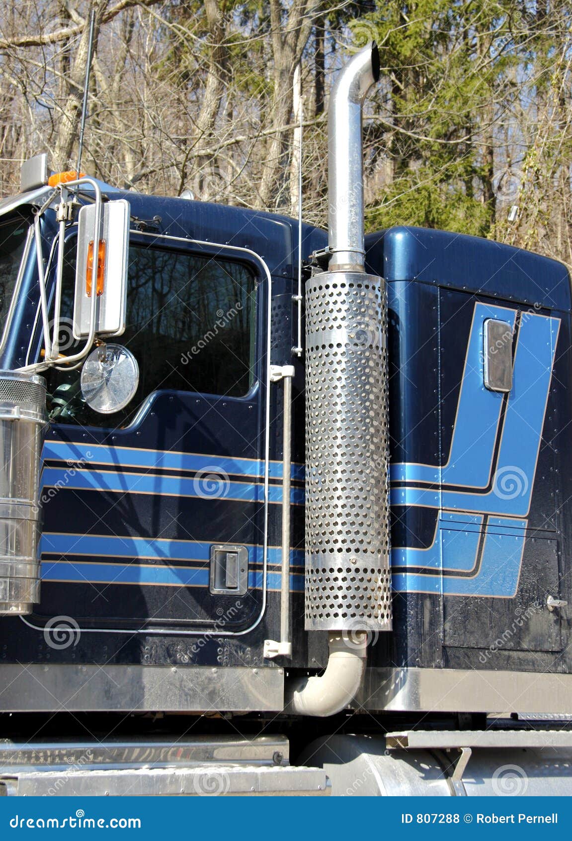 Semi Truck Detail stock photo. Image of exhaust, light - 807288