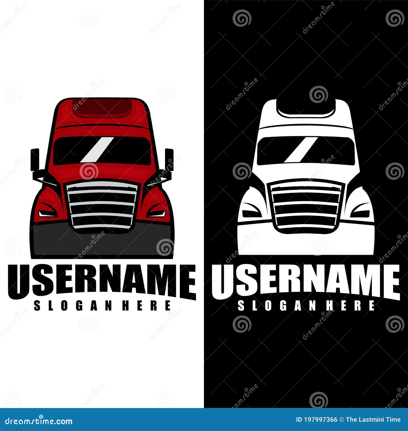 Semi truck logo stock vector. Illustration of auto, express - 197997366