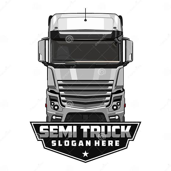 Semi truck logo design stock vector. Illustration of design - 226777992