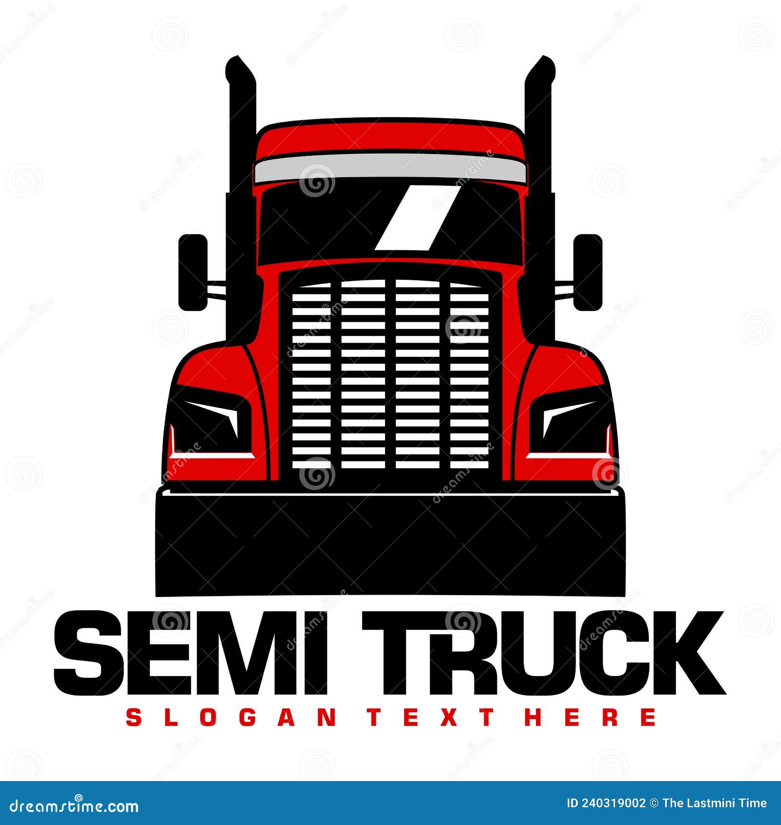 Semi truck logo design stock vector. Illustration of rail - 240319002