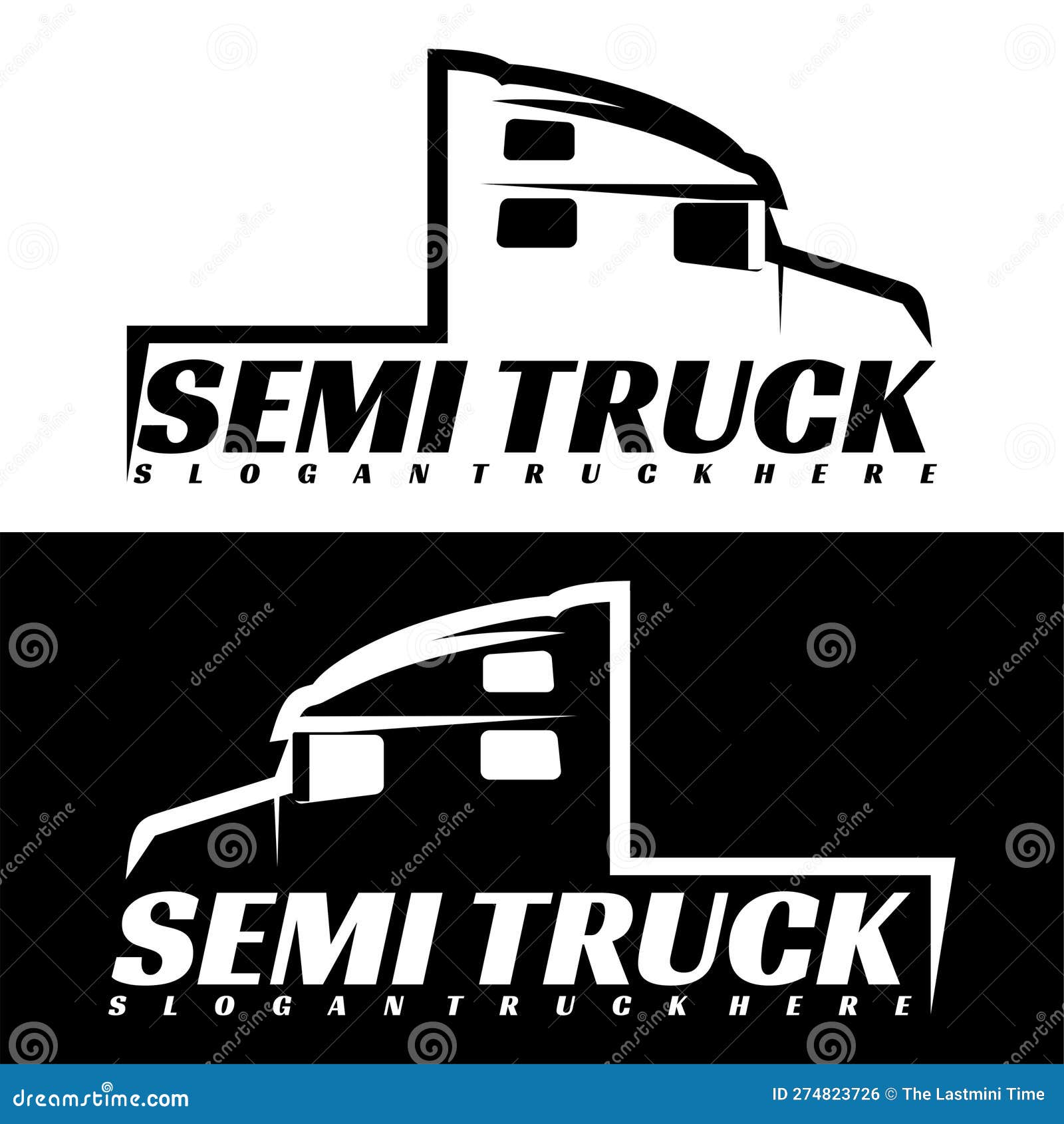 Semi Truck Logo Design Vector Stock Vector - Illustration of vehicle ...