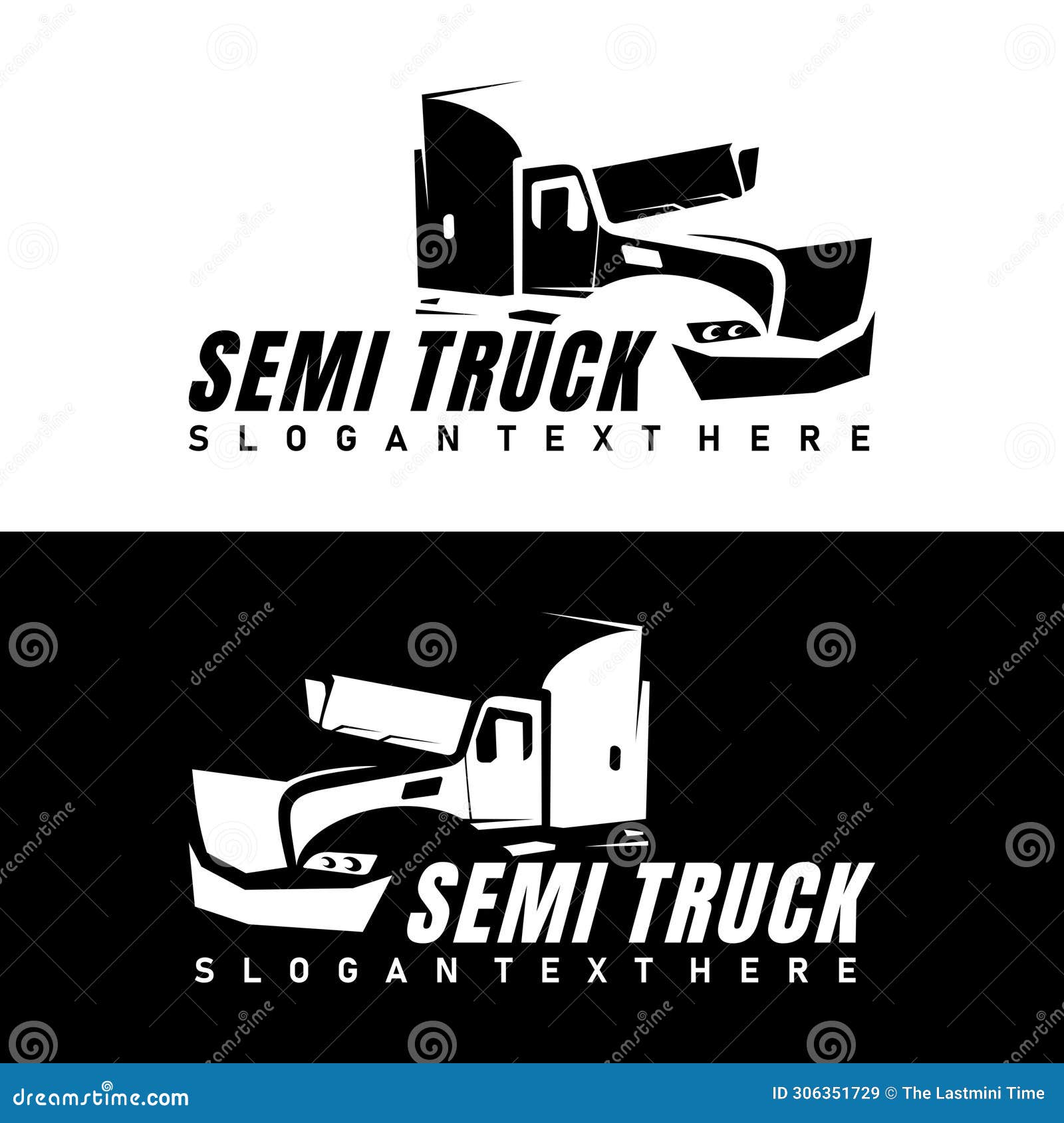 Semi Truck Logo Design Vector Stock Illustration - Illustration of ...