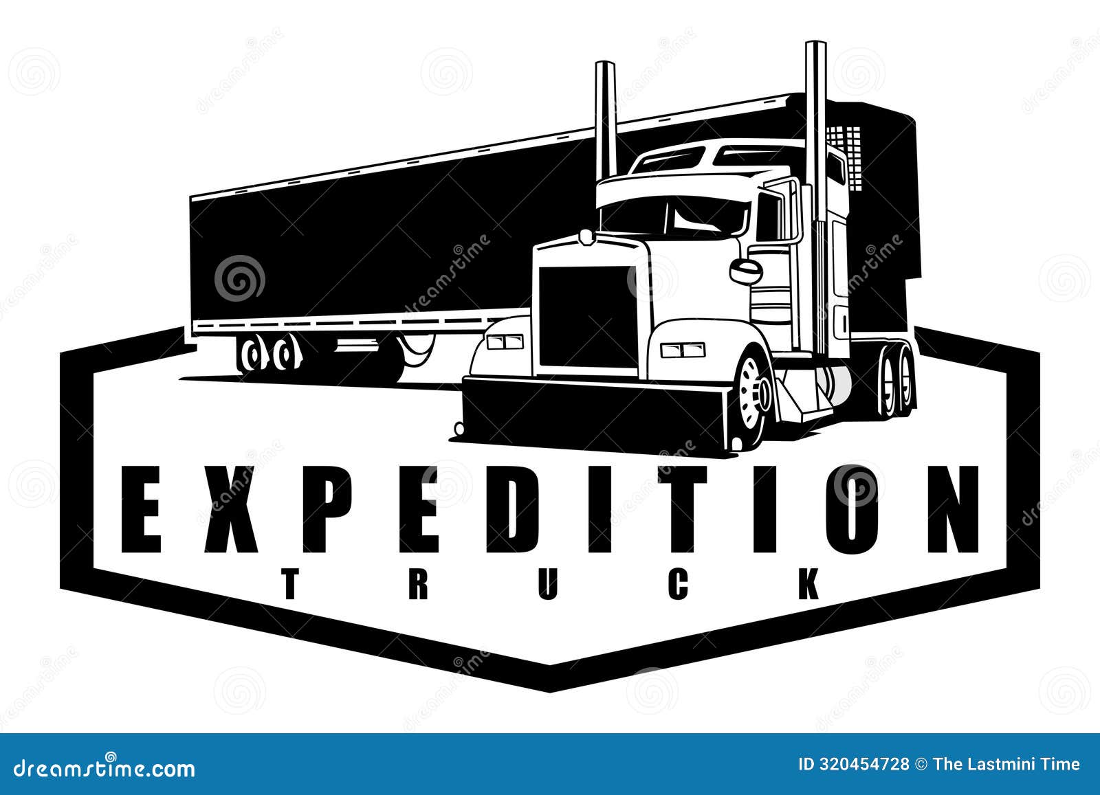 Semi Truck Logo Design Vector Stock Vector - Illustration of vector ...