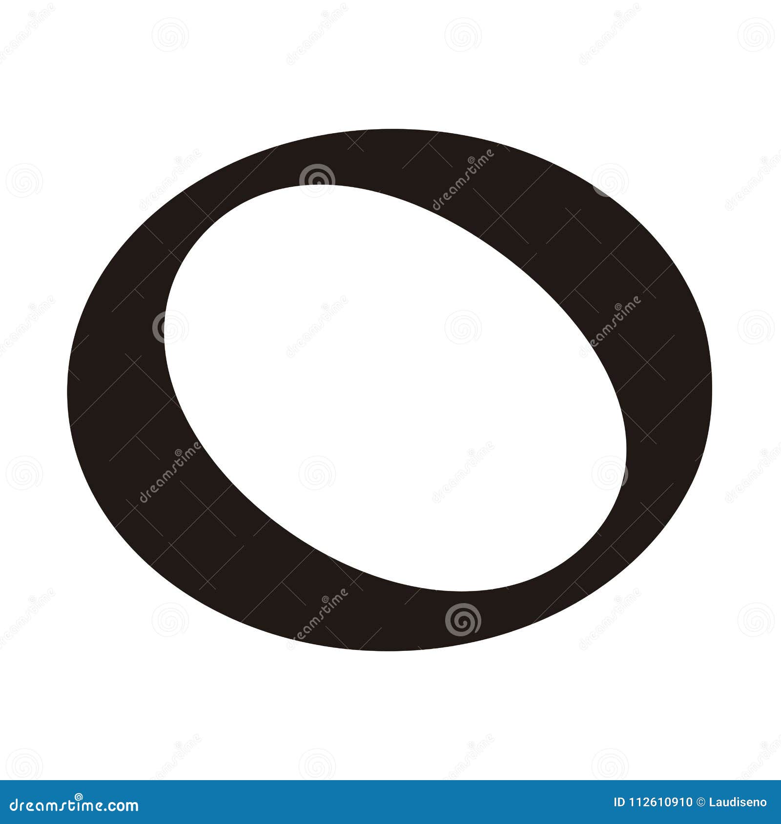 Semibreve Isolato Nota Musicale Illustrazione Vettoriale ...