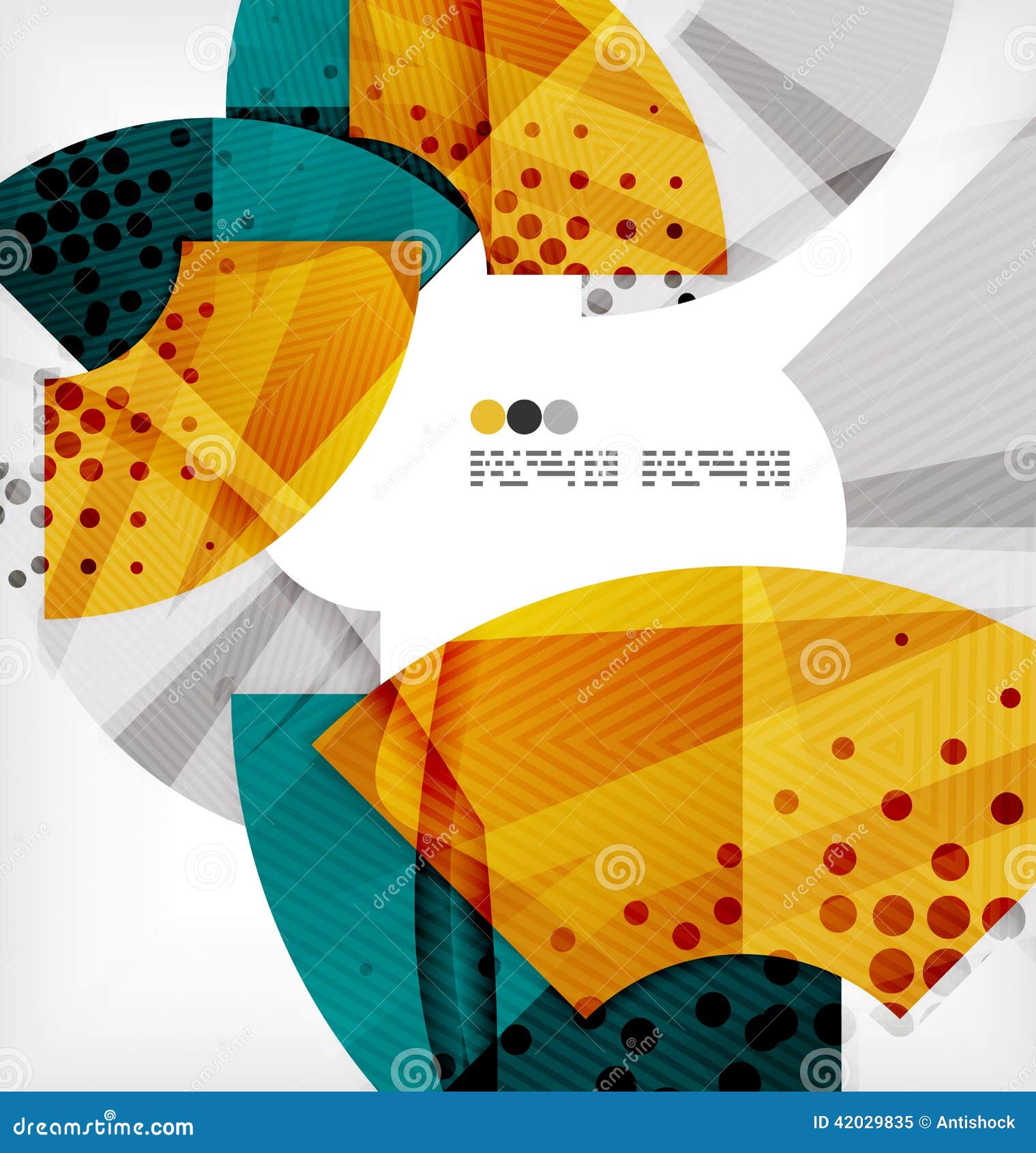 Semicircle Geometric Vector Abstract Background Stock Vector ...