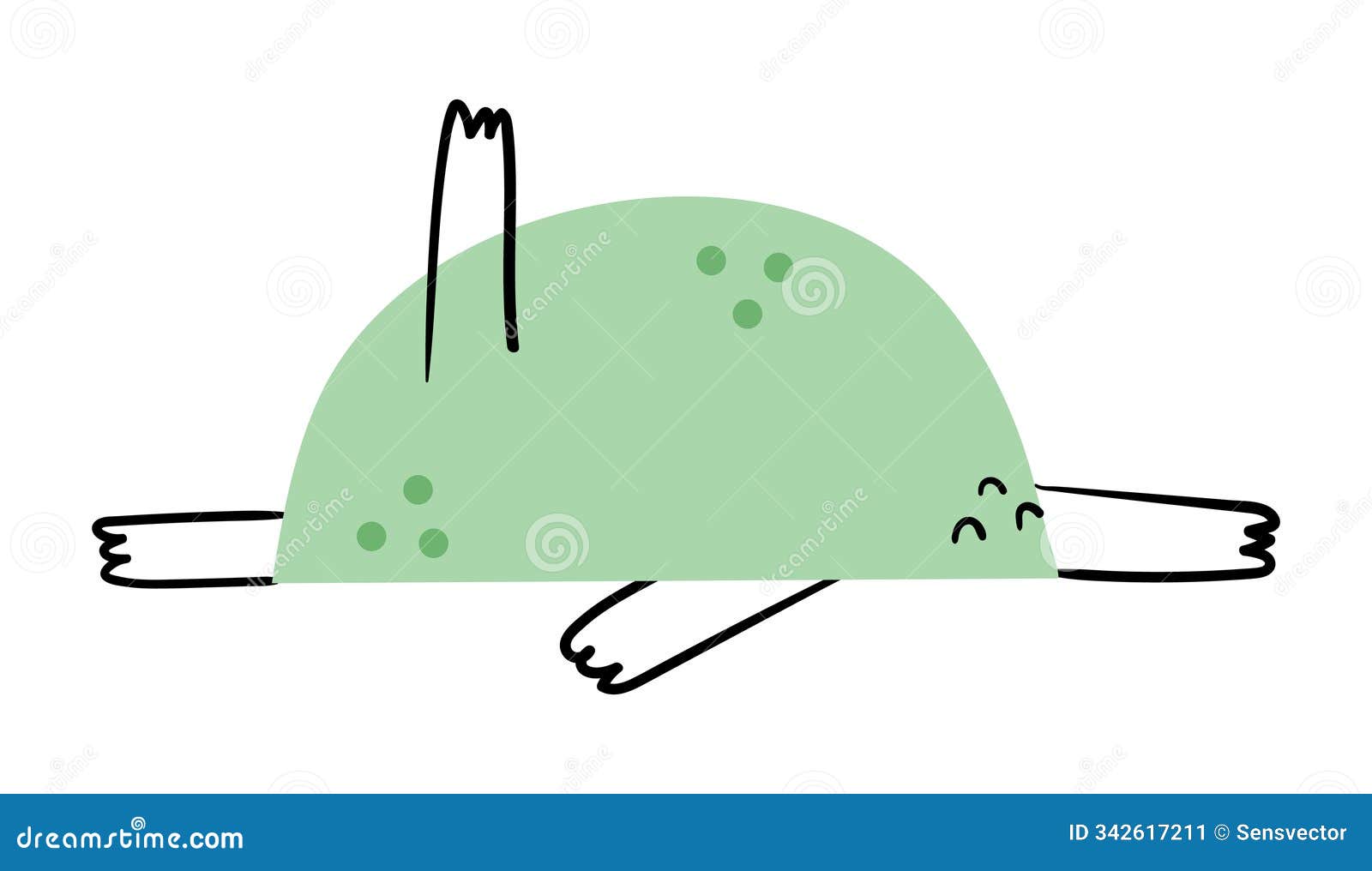 Semicircle Shape Relaxing, Geometric Character Stock Illustration ...