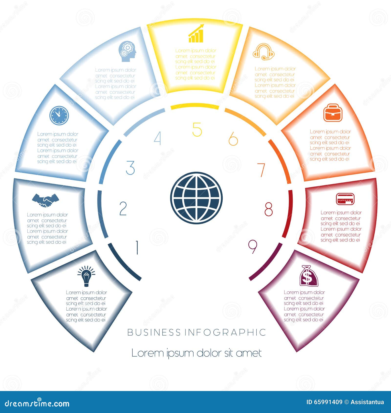 Infographic Nine Trends New Normal Life Vector Illustration ...