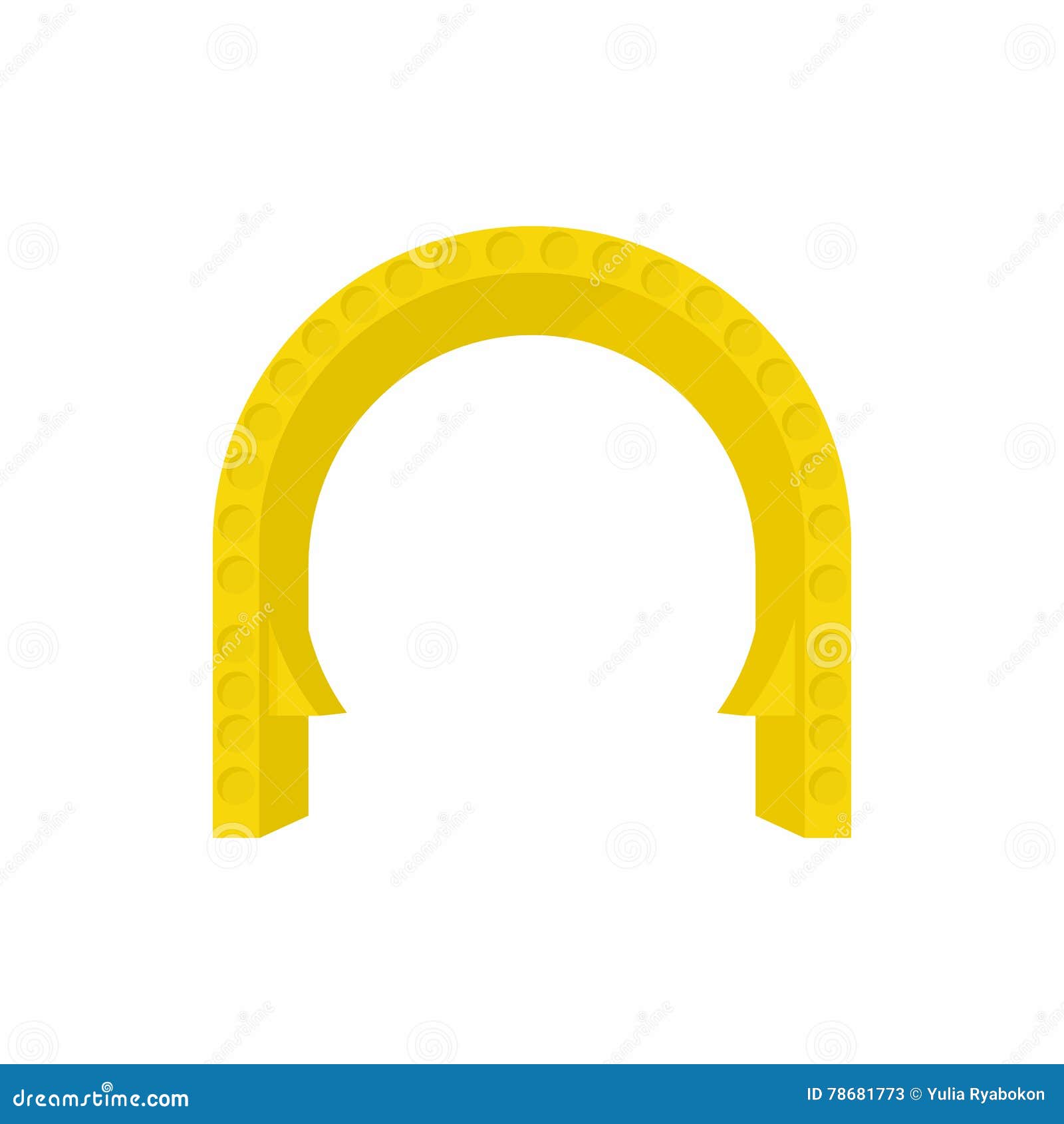 Semicircular Arch Bridge Structure Connecting Spaces Cartoon Vector ...