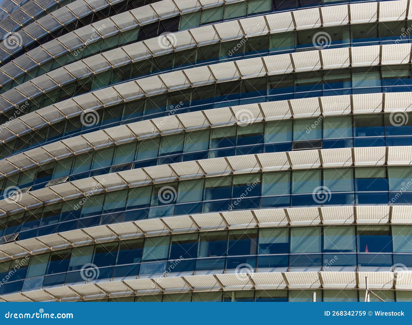 Semicircular Building with Large Windows Stock Image - Image of large ...