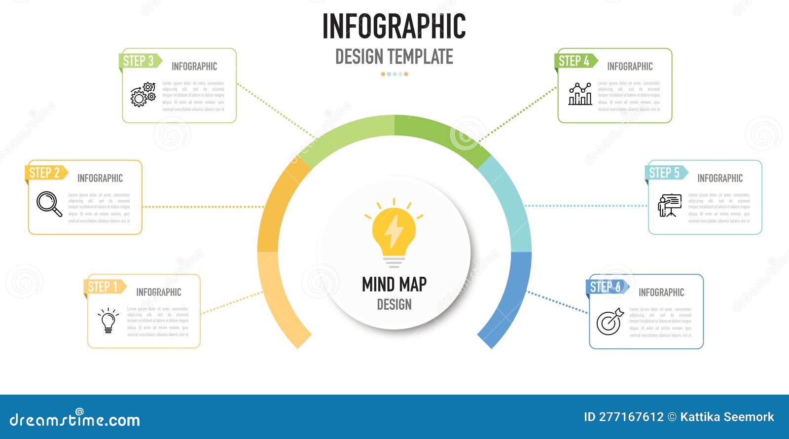 Semicircular Mind Map Infographic For Business Presentation Vector ... Semicircular Mind Map Infographic For Business Presentation Vector ...