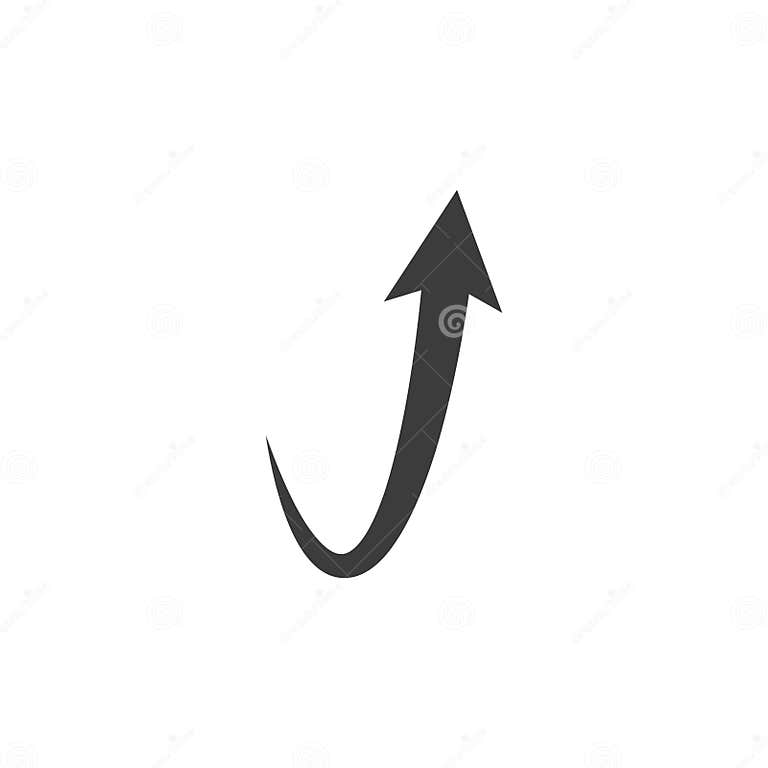 Semicircular Rounded Curved Geometric Trajectory Arrow. the Arrow of ...
