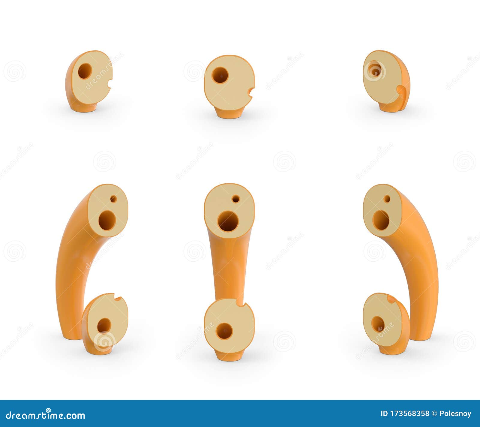 Semicolon. Colon And Dot Character. Set Of Three View Points On White ...