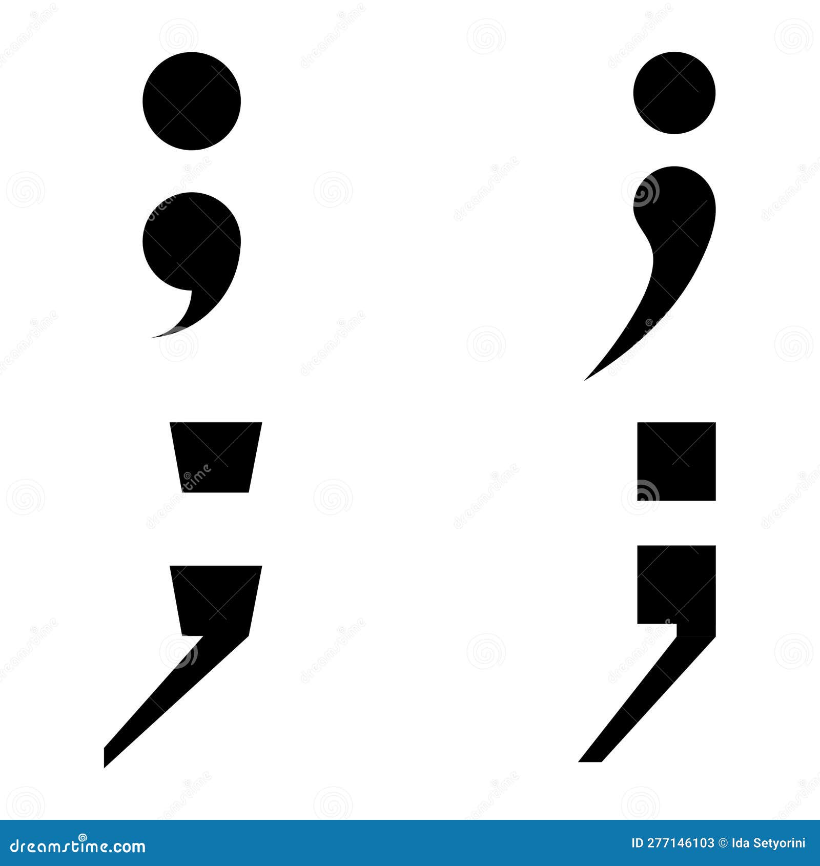 Semicolon icon vector stock illustration. Illustration of background ...