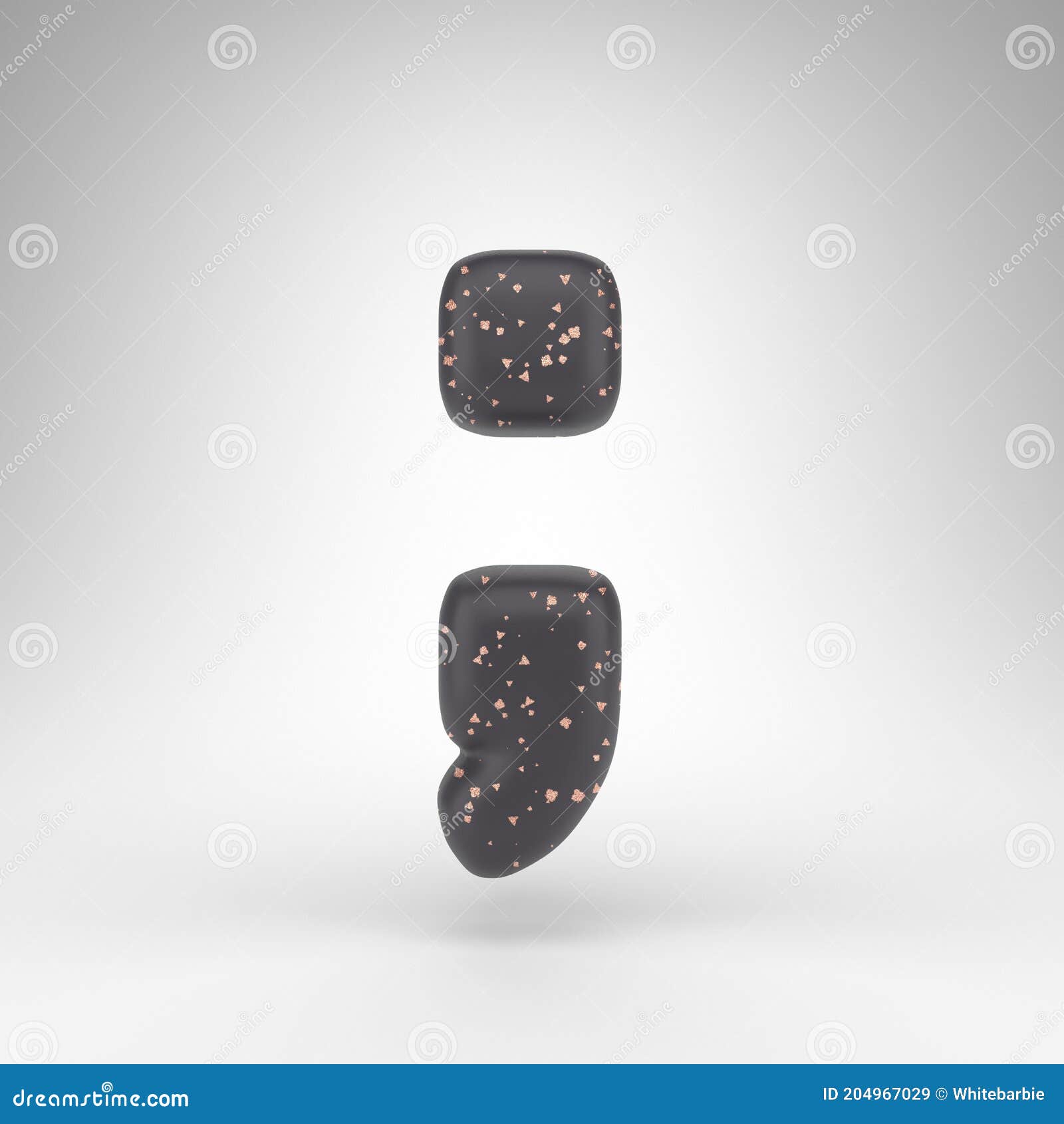 Black Semicolon Isolated On White. Flat Punctuation Icon. Vector ...