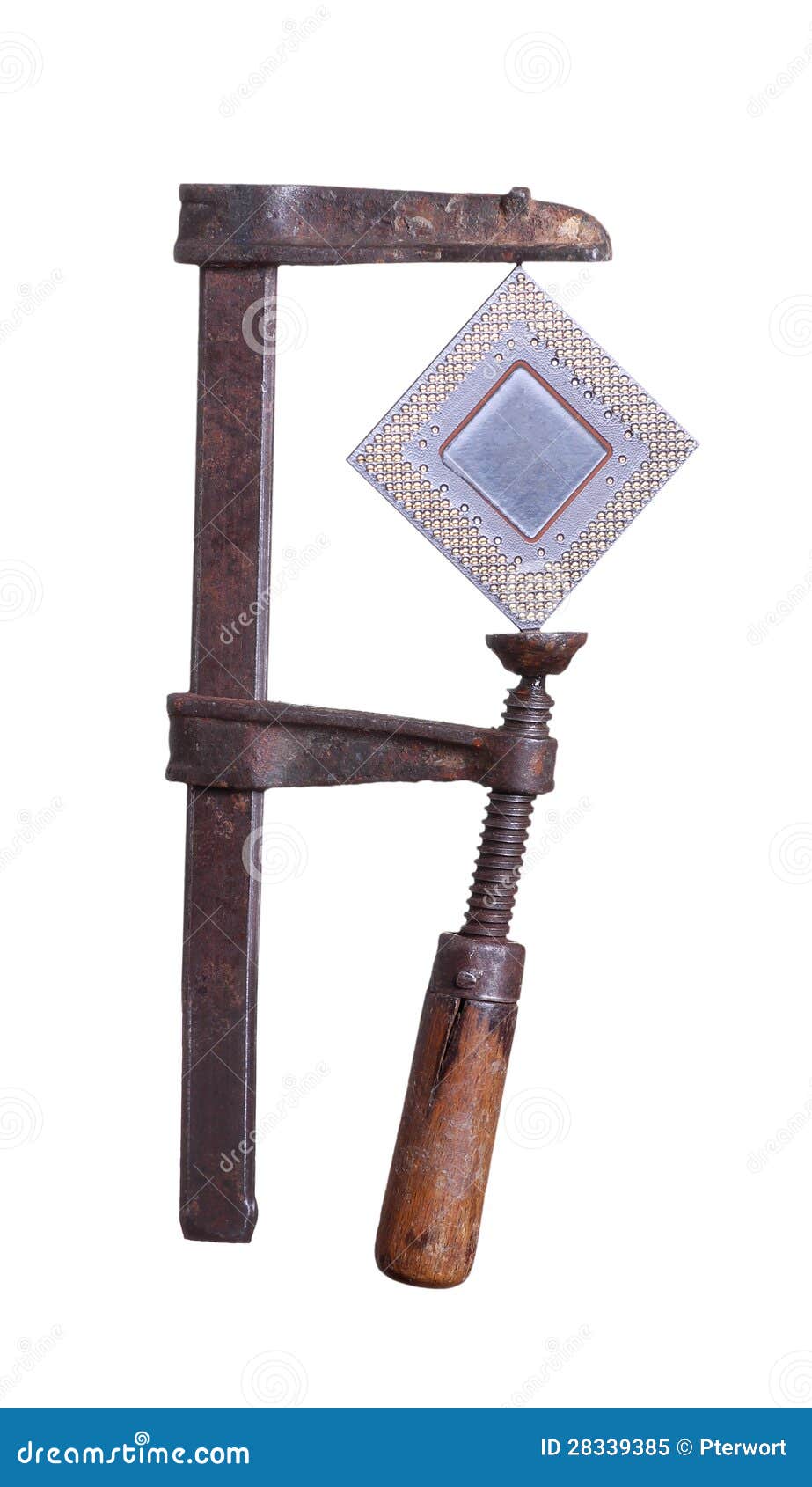 Semiconductor Captured in Old Clamp Stock Image - Image of clamp ...