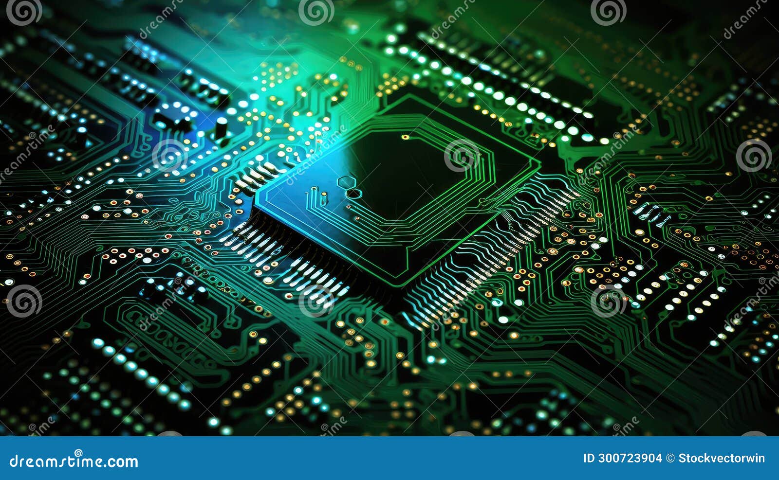 Semiconductor Chip Electronic Background Stock Illustration ...