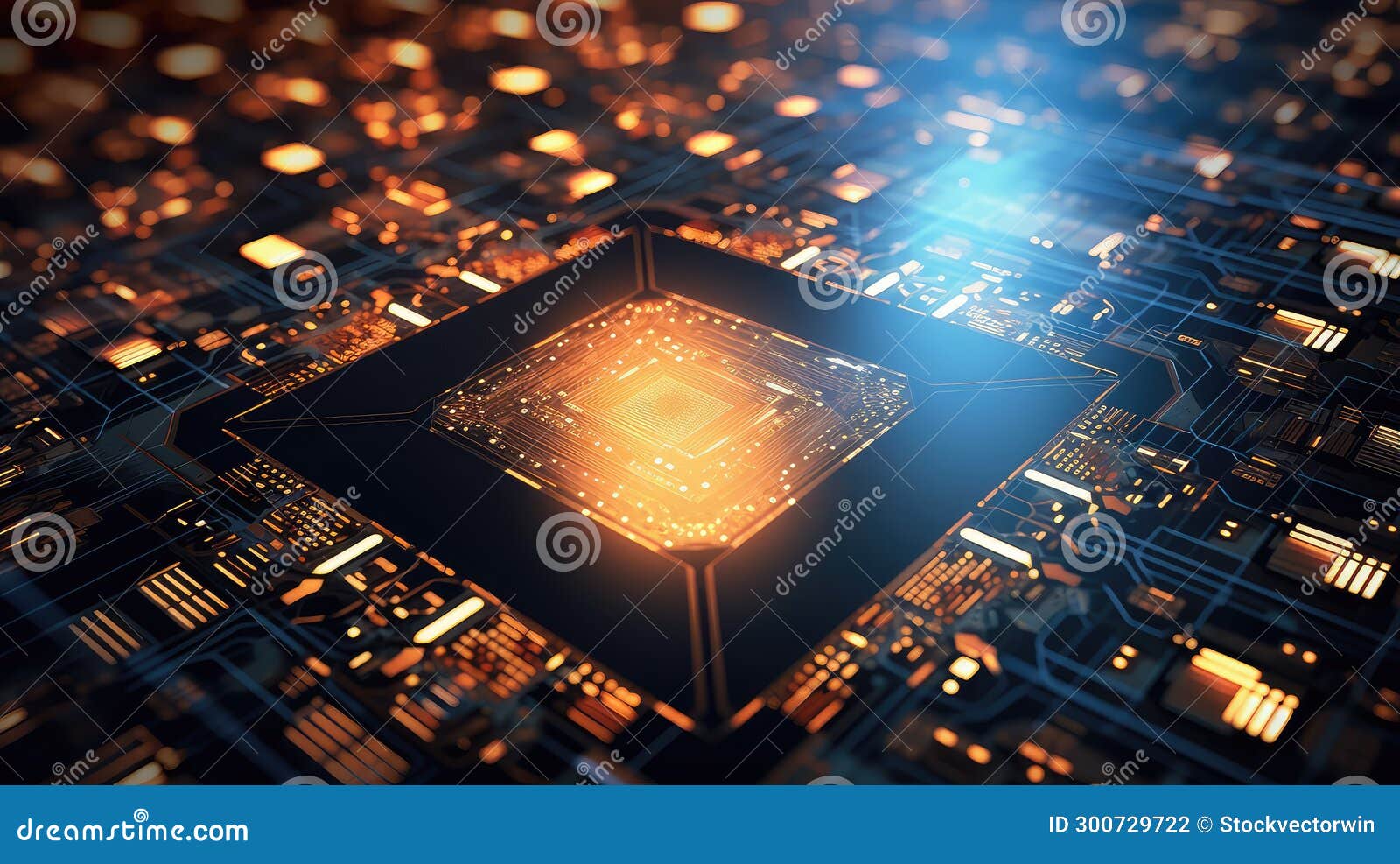 Semiconductor Chip Electronic Background Stock Illustration ...