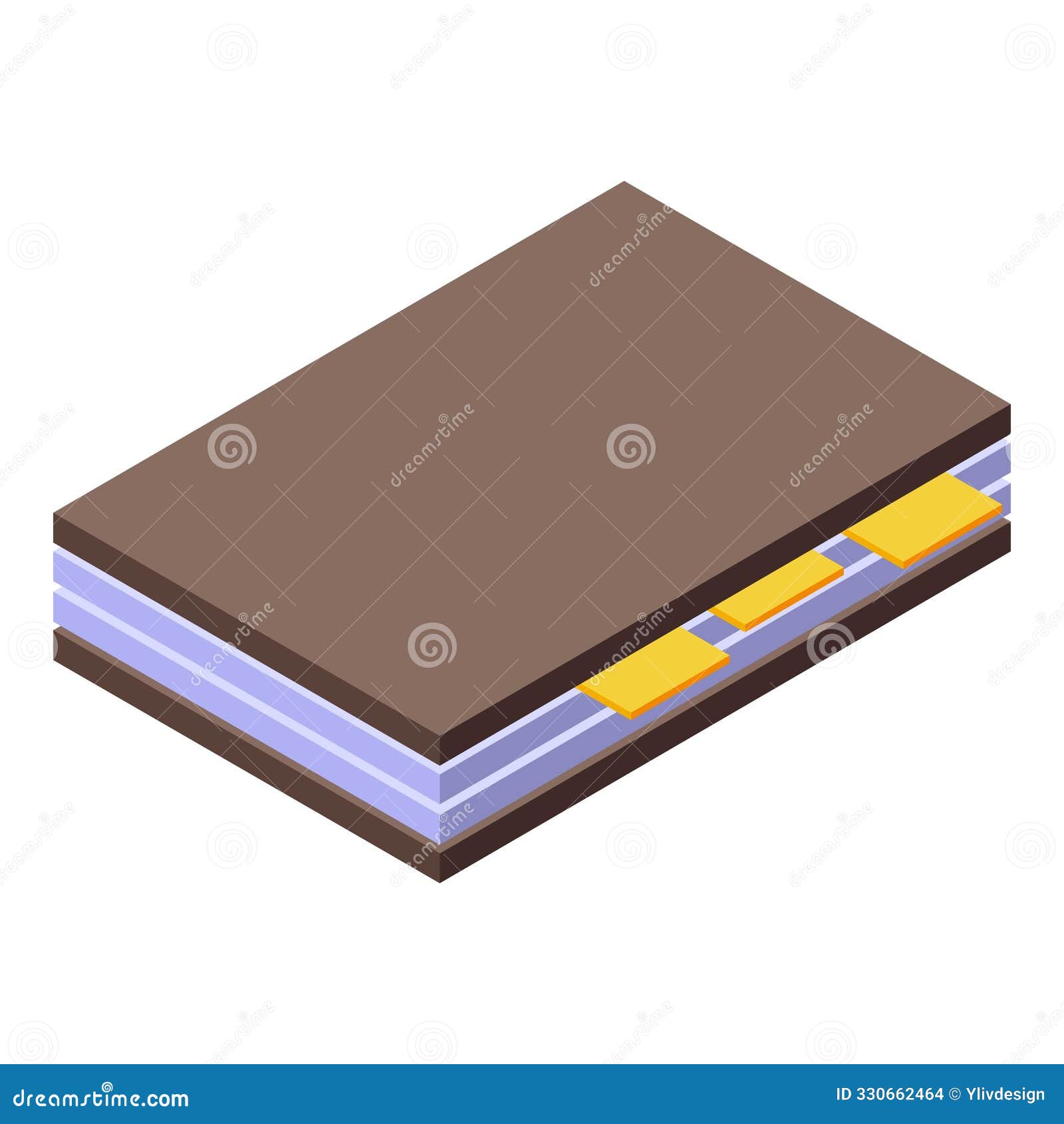 Semiconductor Chip Structure Showing Component Layers Isometric View ...