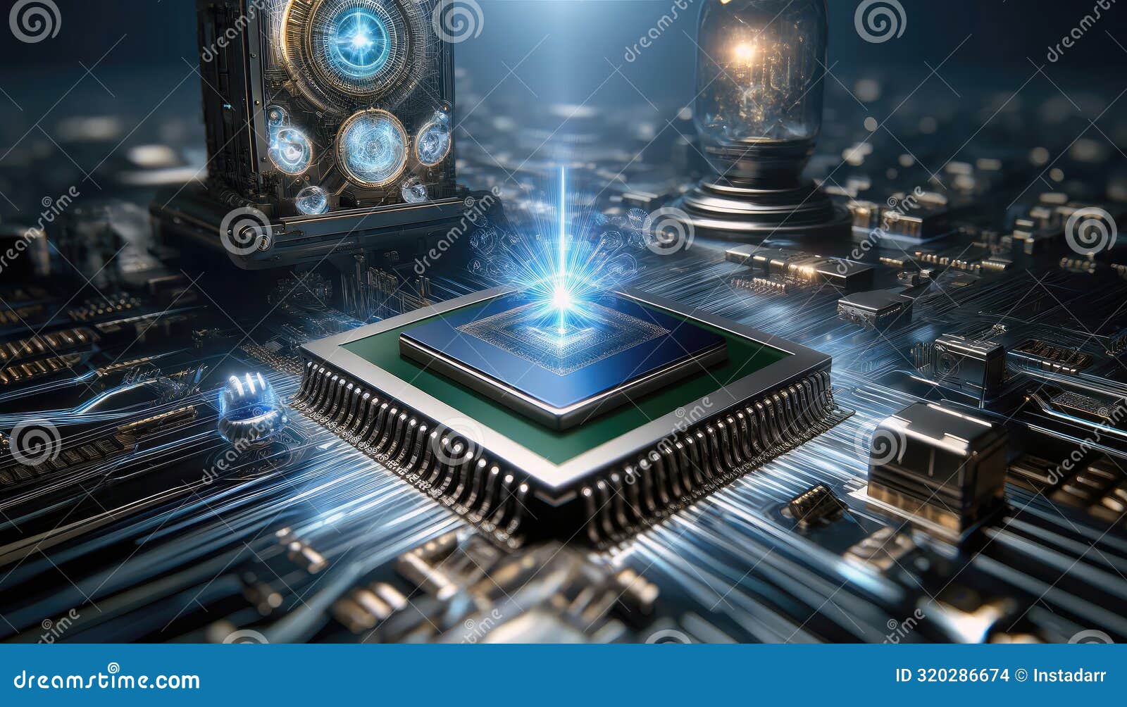 Semiconductor Chips and Circuit Boards for AI Computer, Artificial ...