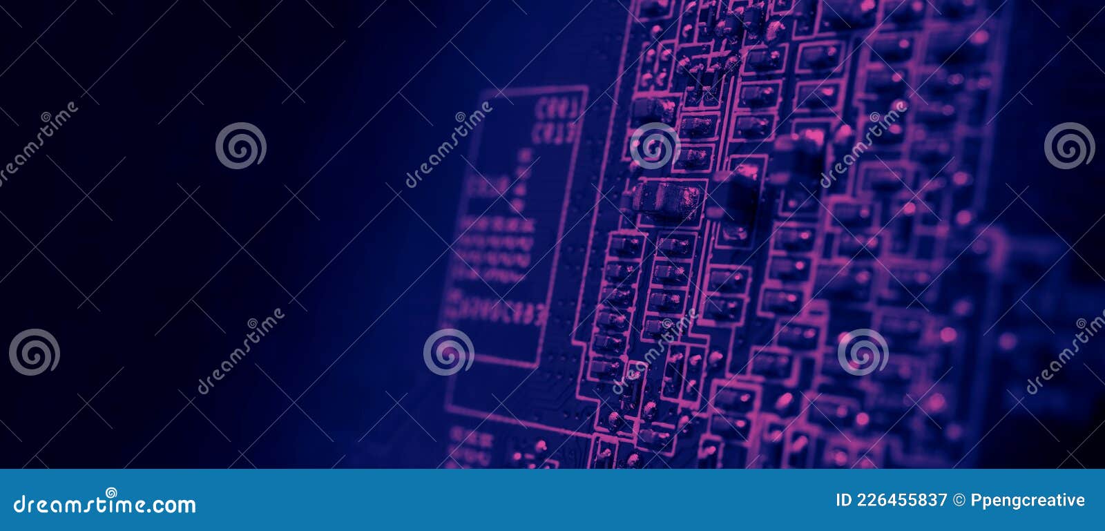 Semiconductor. Cpu Chip Located on the Green Motherboard of the ...