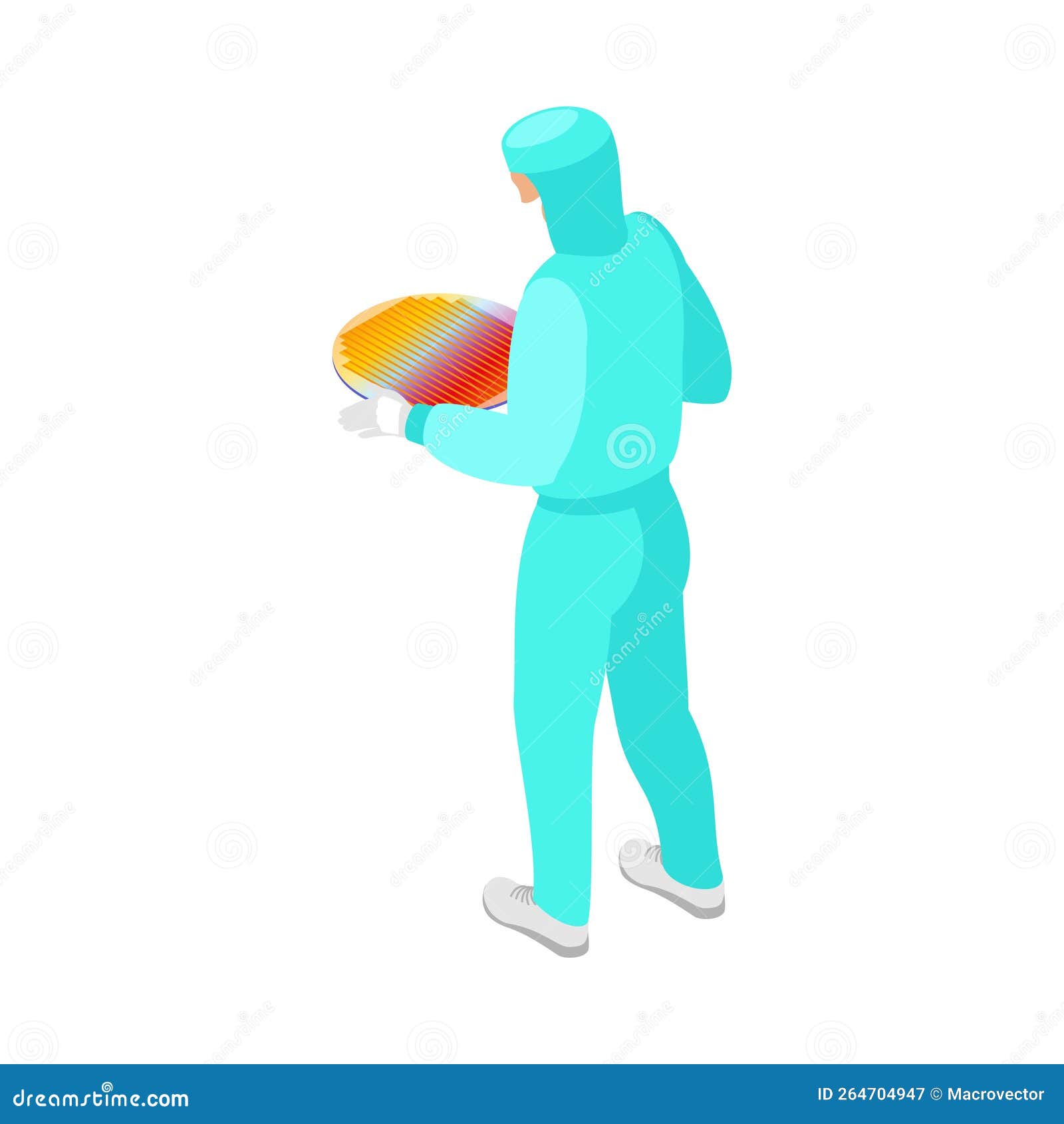 Semiconductor Factory Employee Composition Stock Vector - Illustration ...