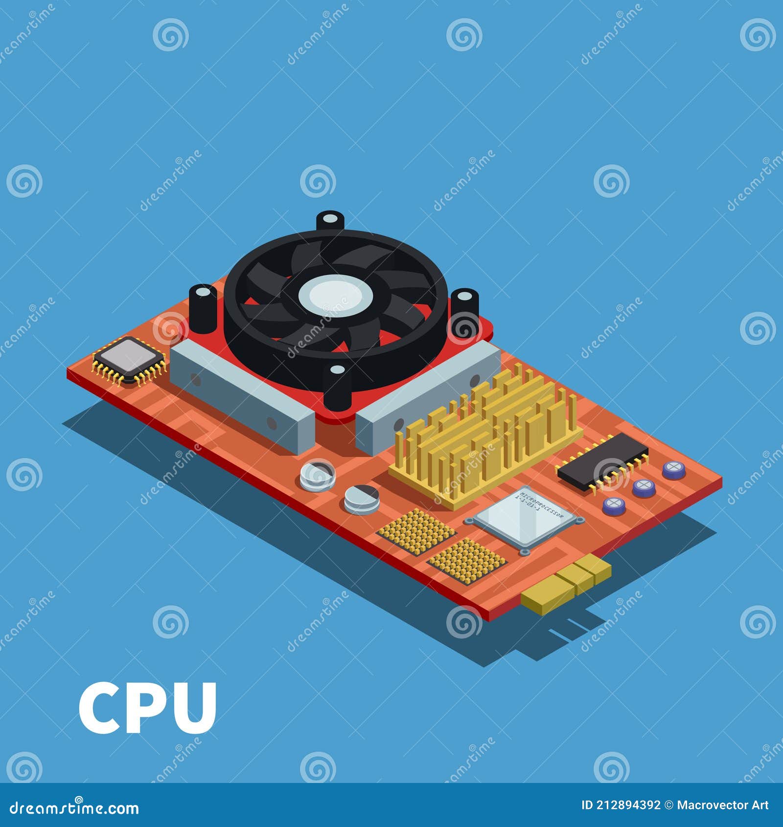 Semiconductor Isometric Poster Stock Vector - Illustration of ...