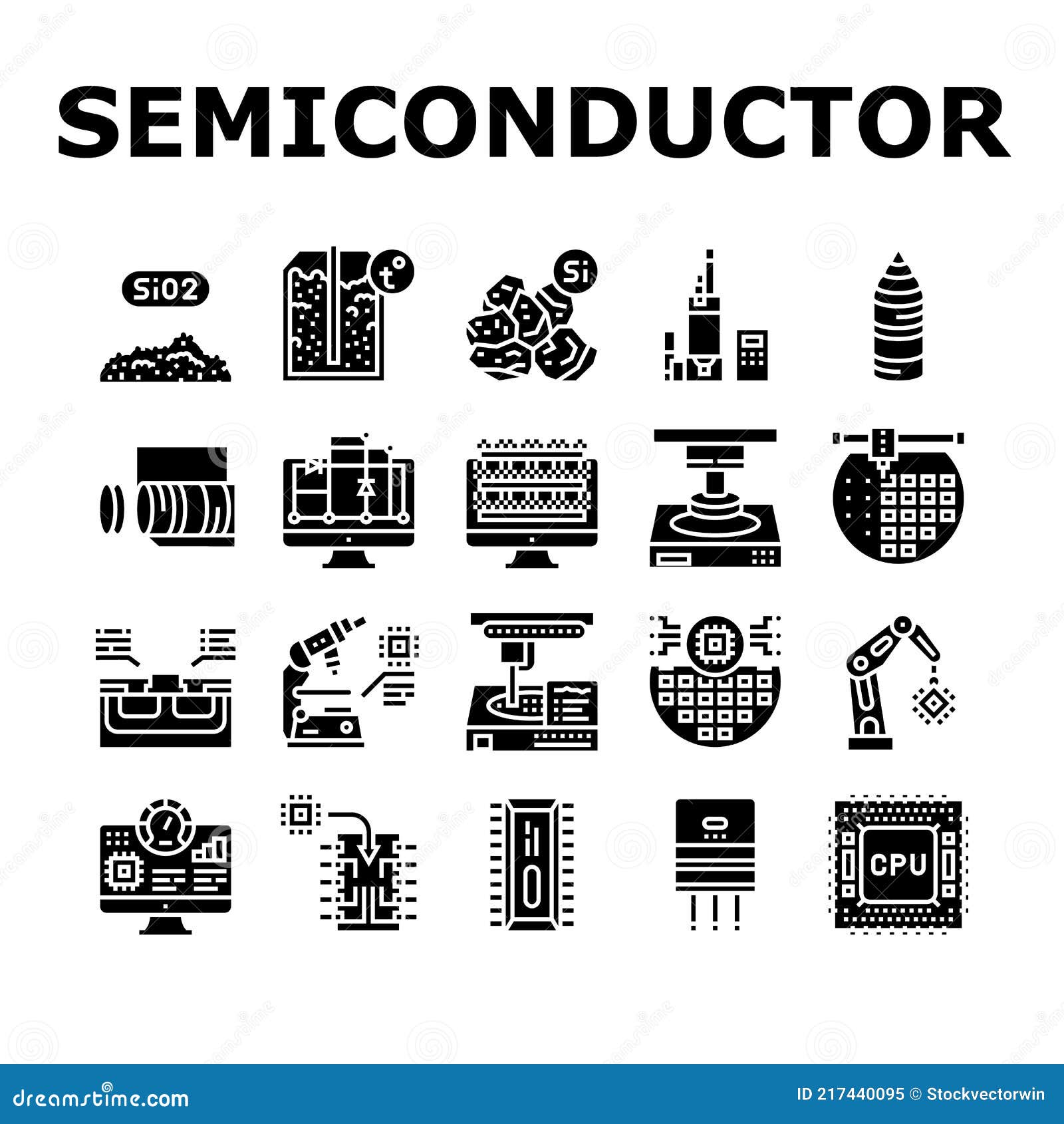 Semiconductor Manufacturing With Robotic Arms With Silicon Wafers Stock ...