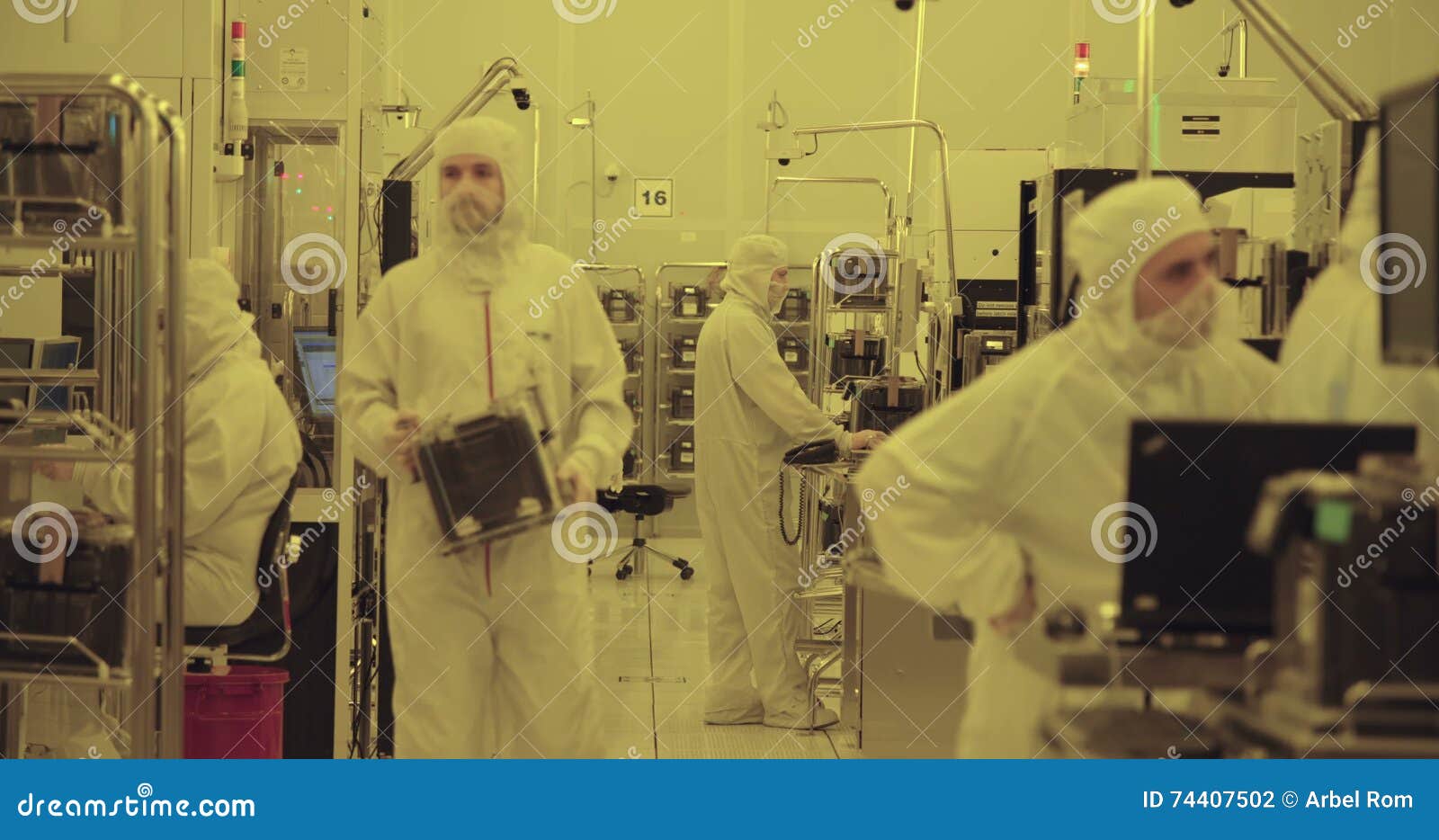 Semiconductor Manufacturing Process in a Clean Room Stock Footage ...