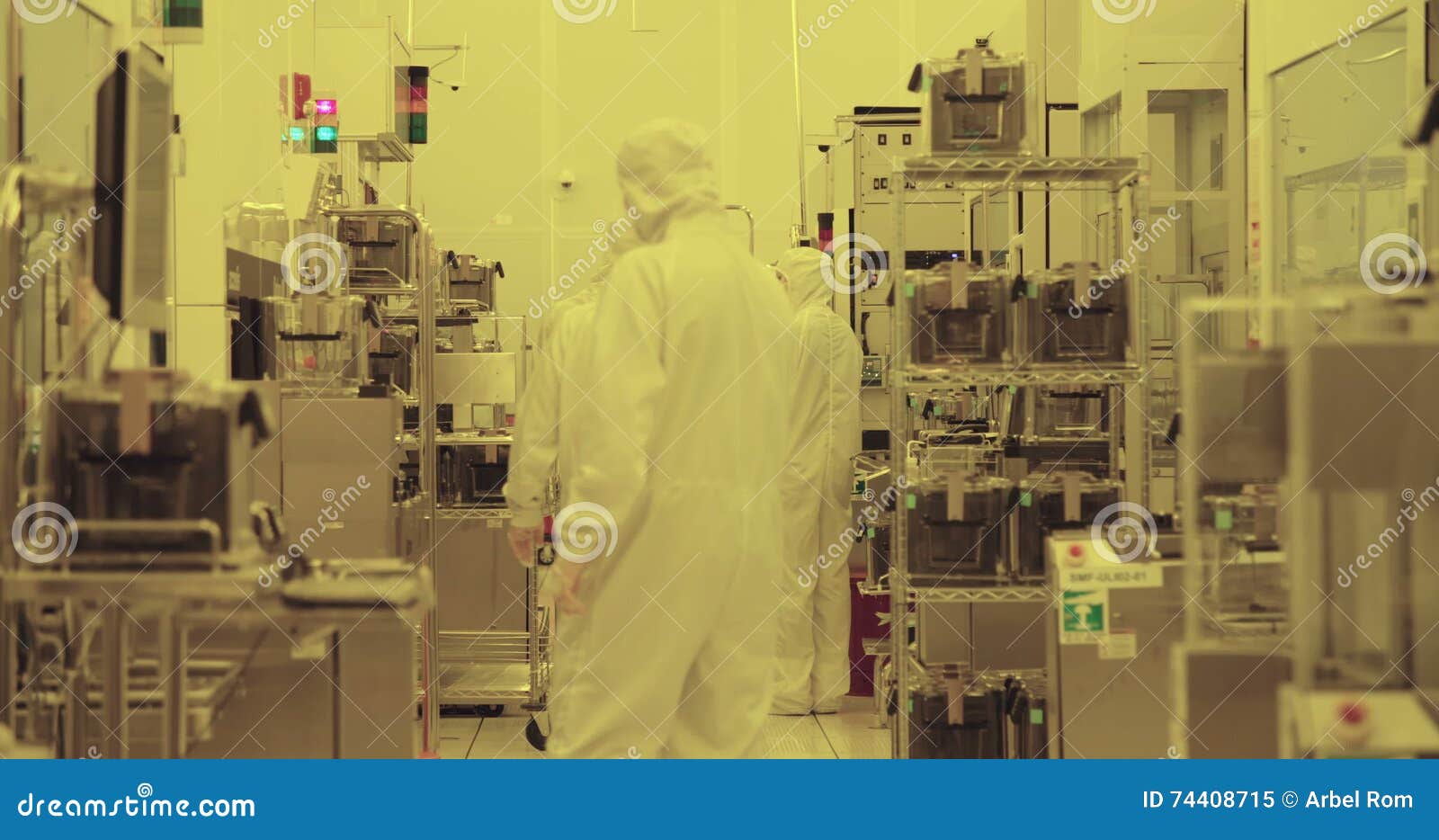 Semiconductor Manufacturing Process in a Clean Room Stock Video - Video ...