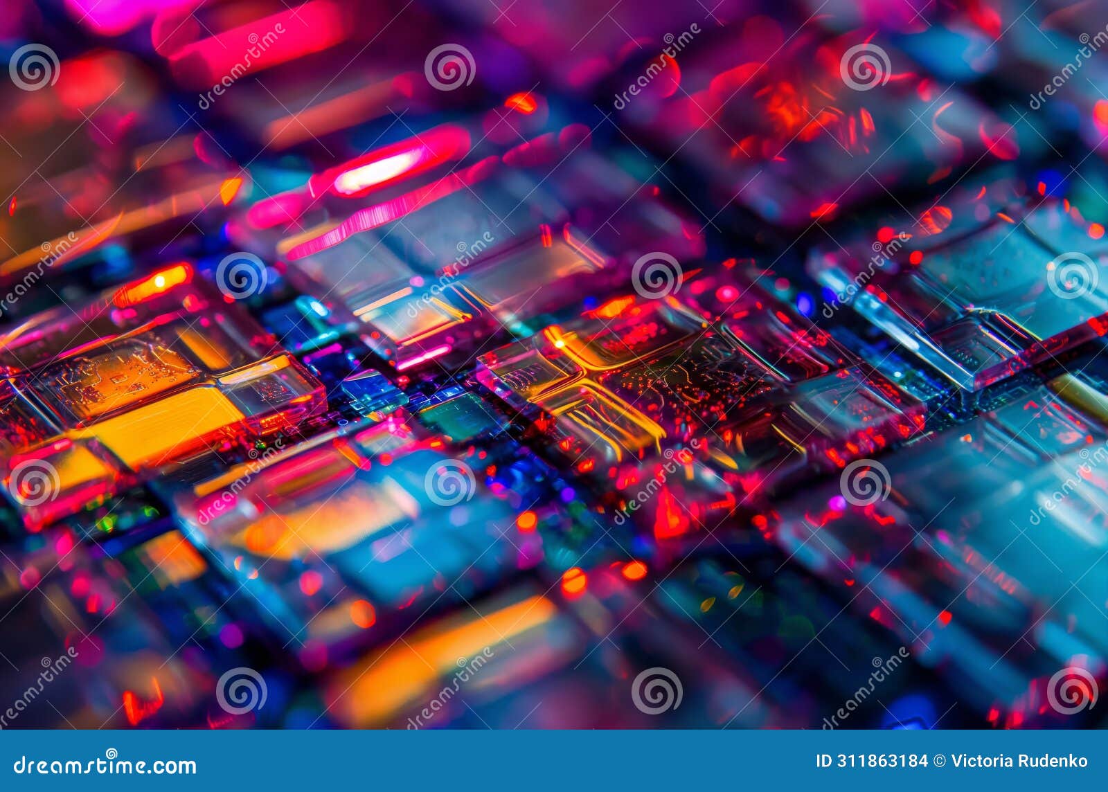 Semiconductor Microcircuit Array Stock Photo - Image of electronics ...