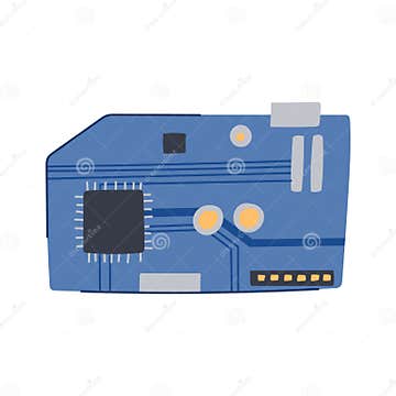 Semiconductor Microcontroller Cartoon Vector Illustration Stock ...
