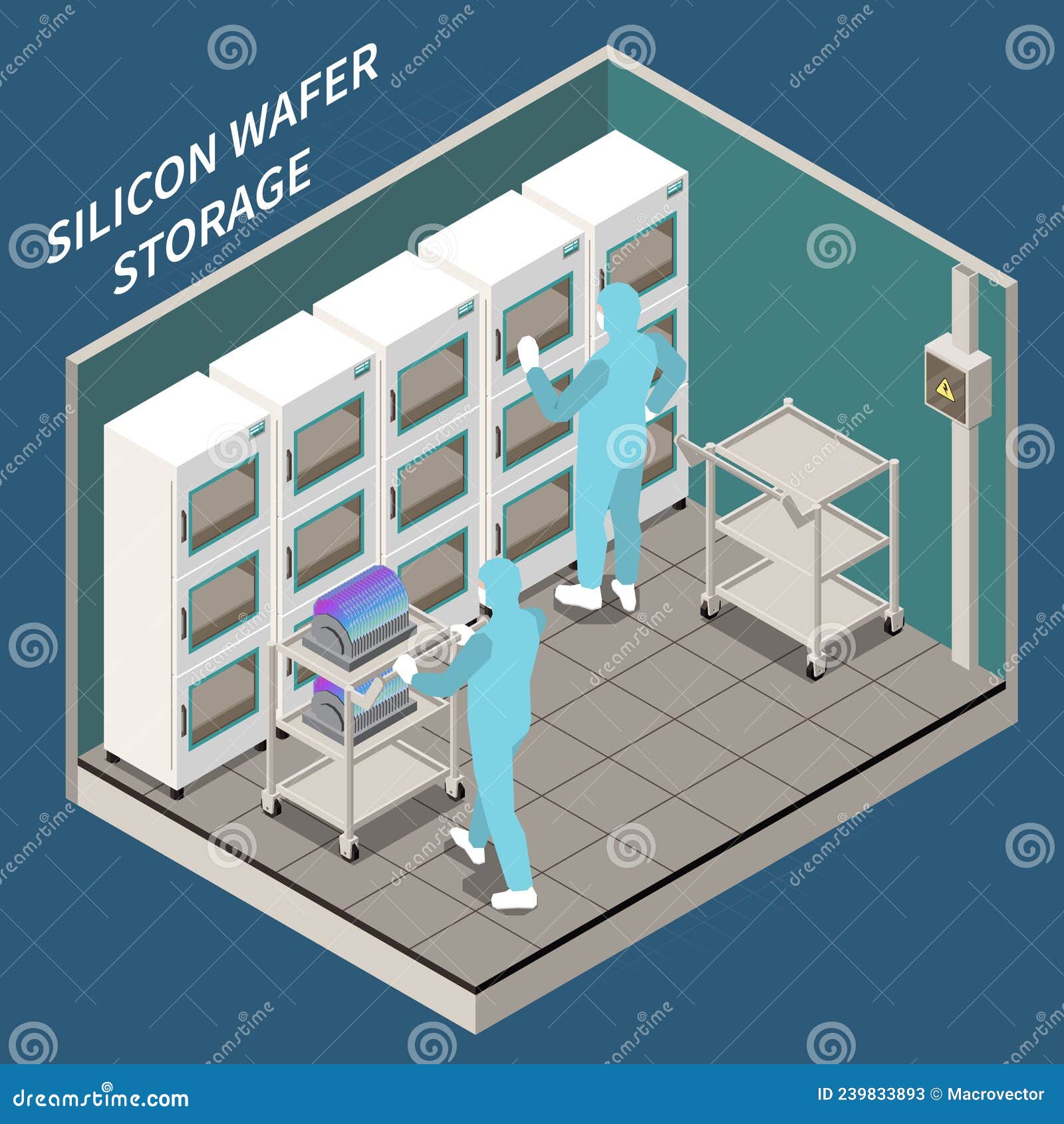 Isometric Semiconductor Laboratory Composition Cartoon Vector ...