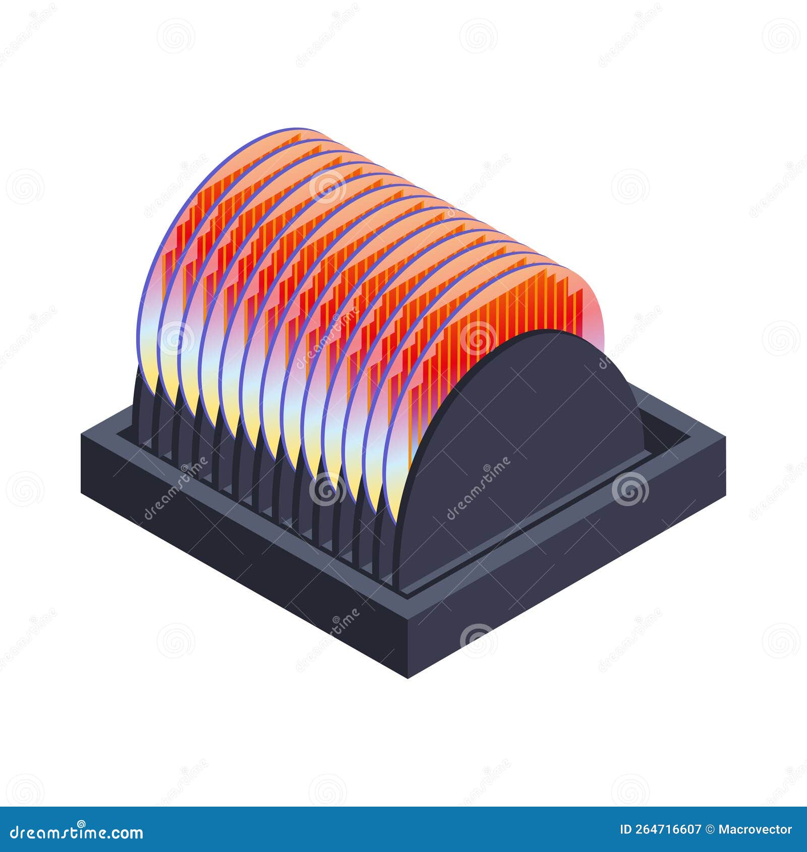 Semiconductor Production Dock Composition Stock Vector - Illustration of science, clipart: 264716607