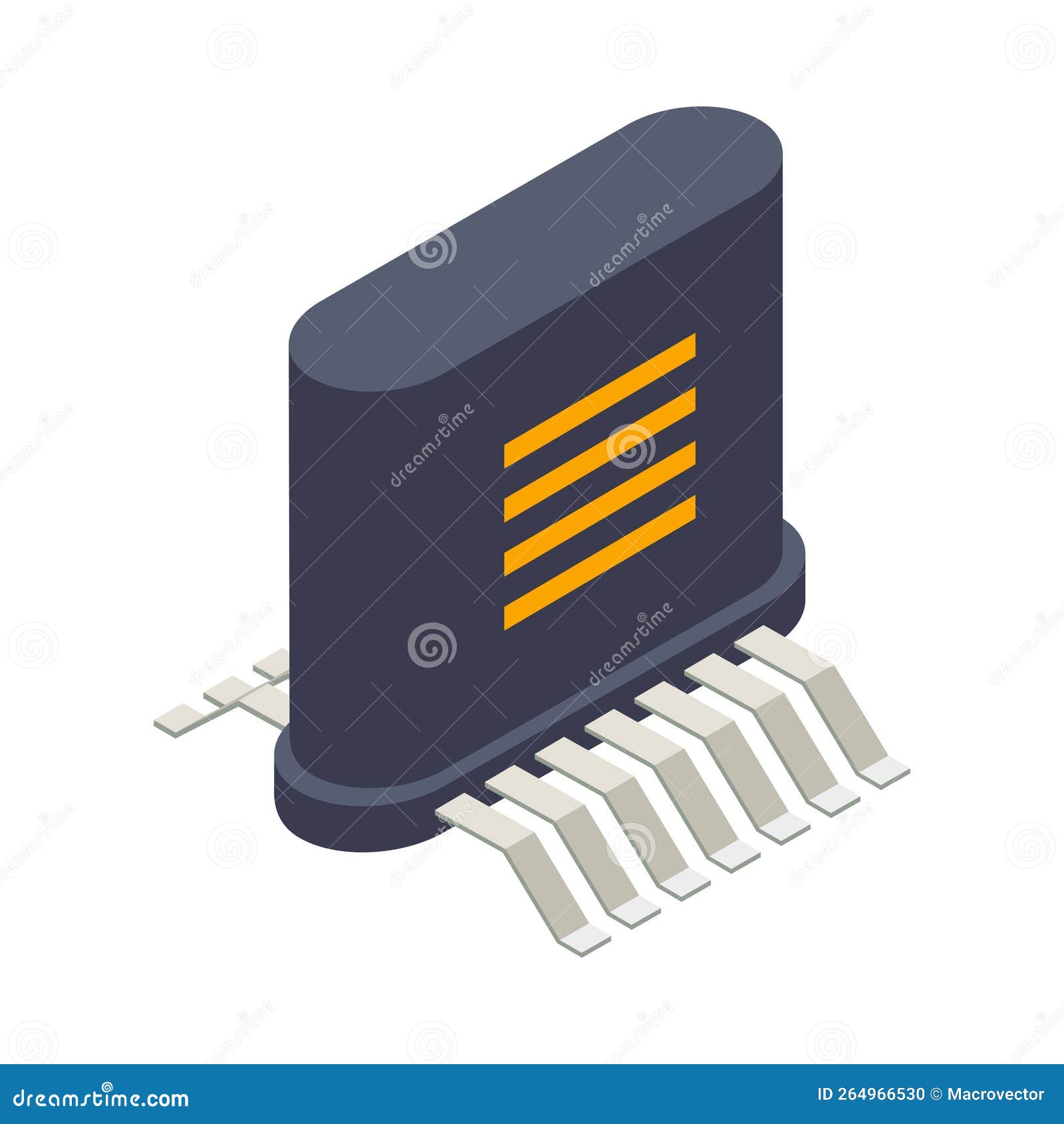 Semiconductor Production Microchip Composition Stock Vector ...